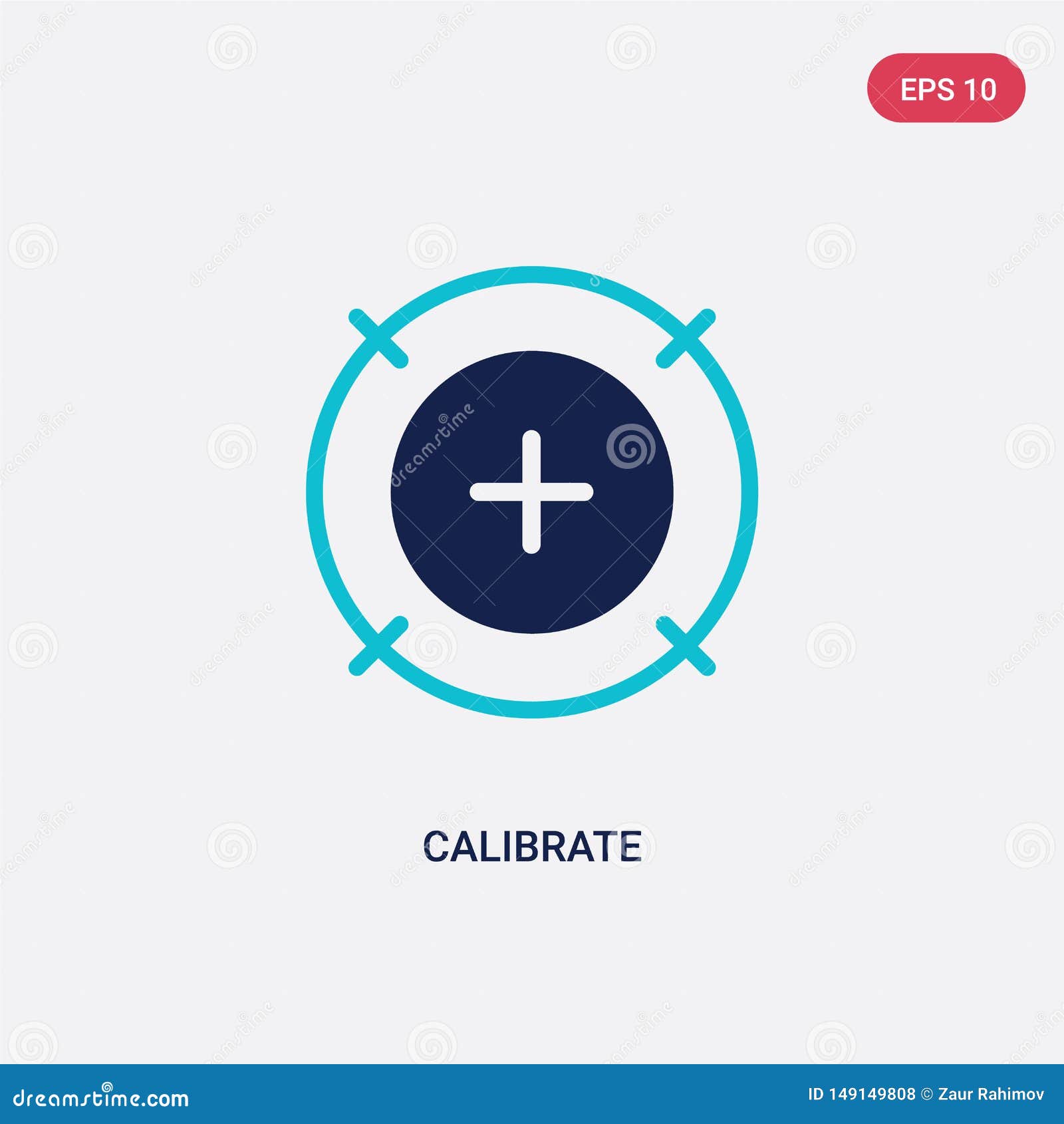 Two Color Calibrate Vector Icon from Computer Concept. Isolated Blue ...
