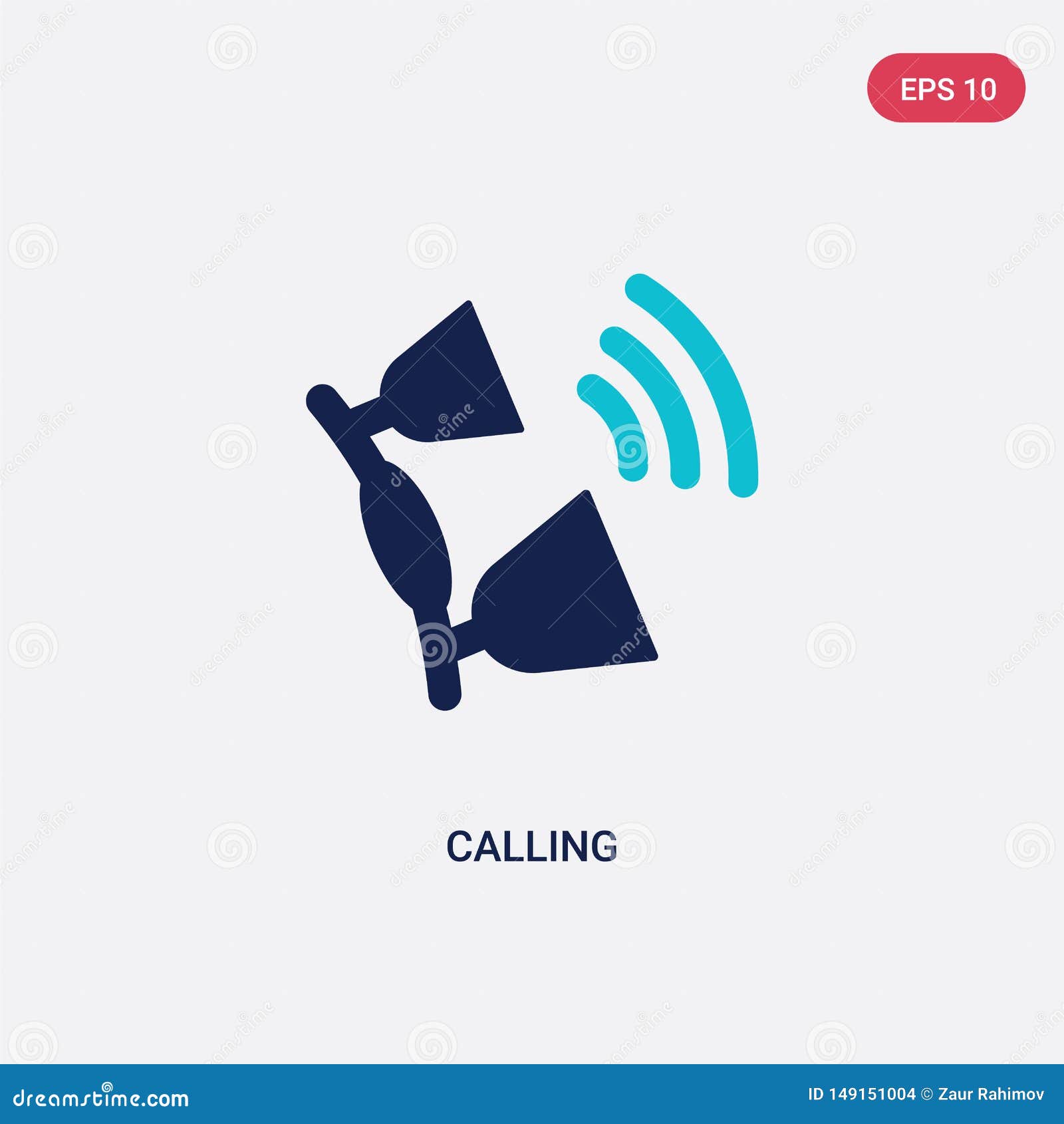 Two Color Calling Vector Icon from Customer Service Concept. Isolated ...