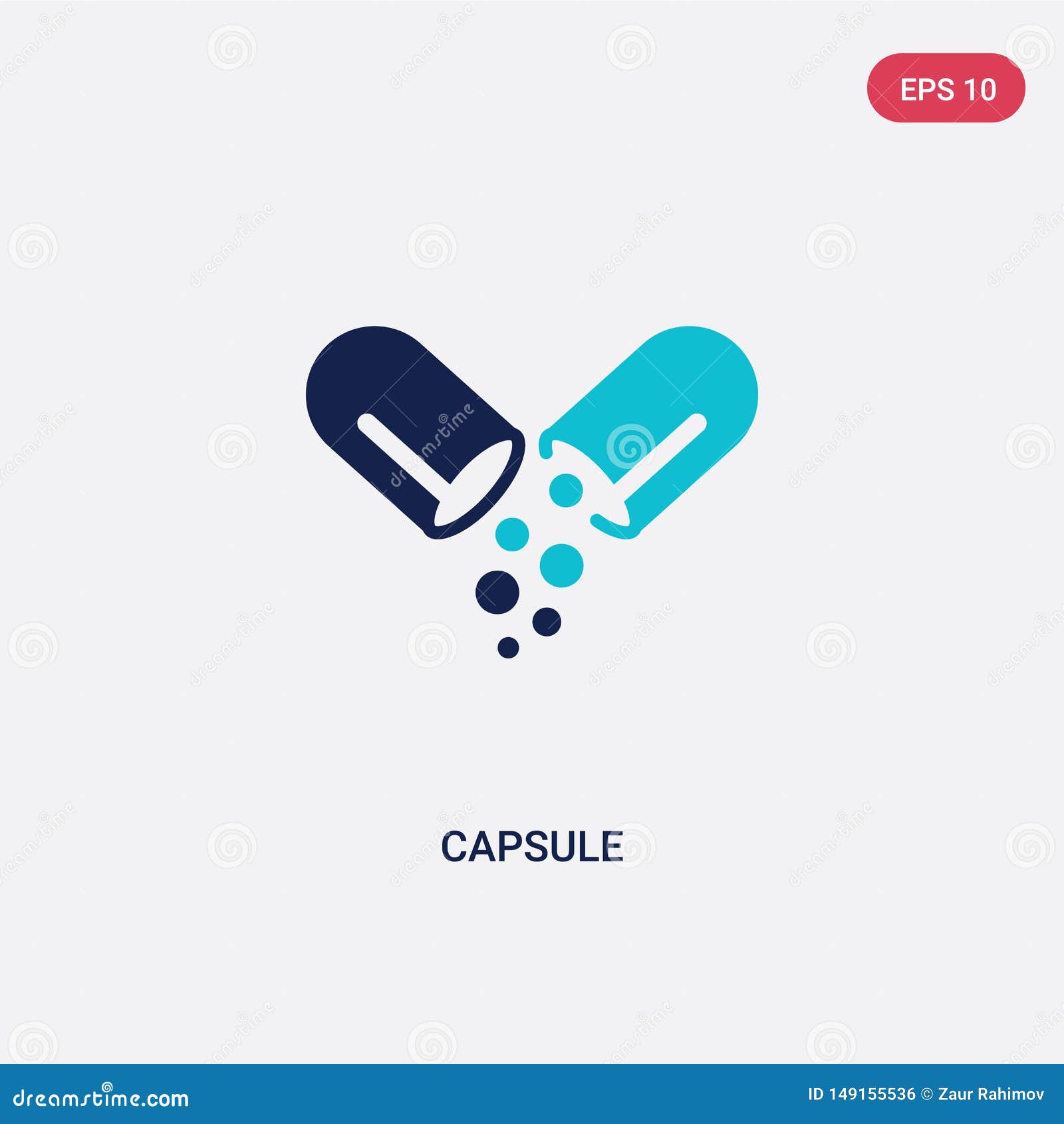 Two Color Capsule Vector Icon from Future Technology Concept. Isolated ...