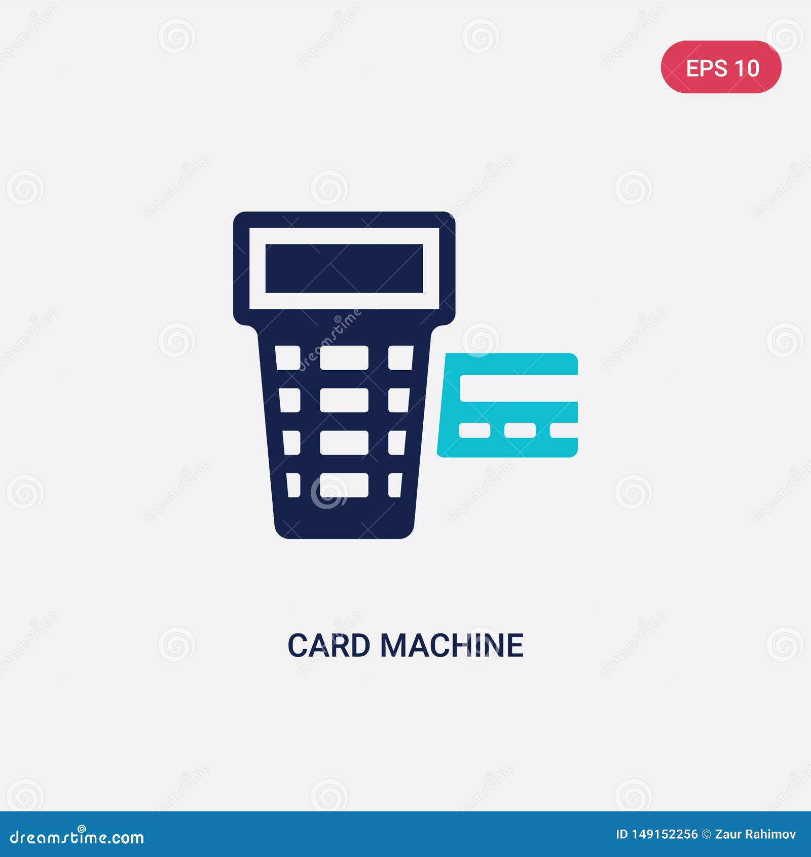 Two Color Card Machine Vector Icon from E-commerce and Payment Concept ...