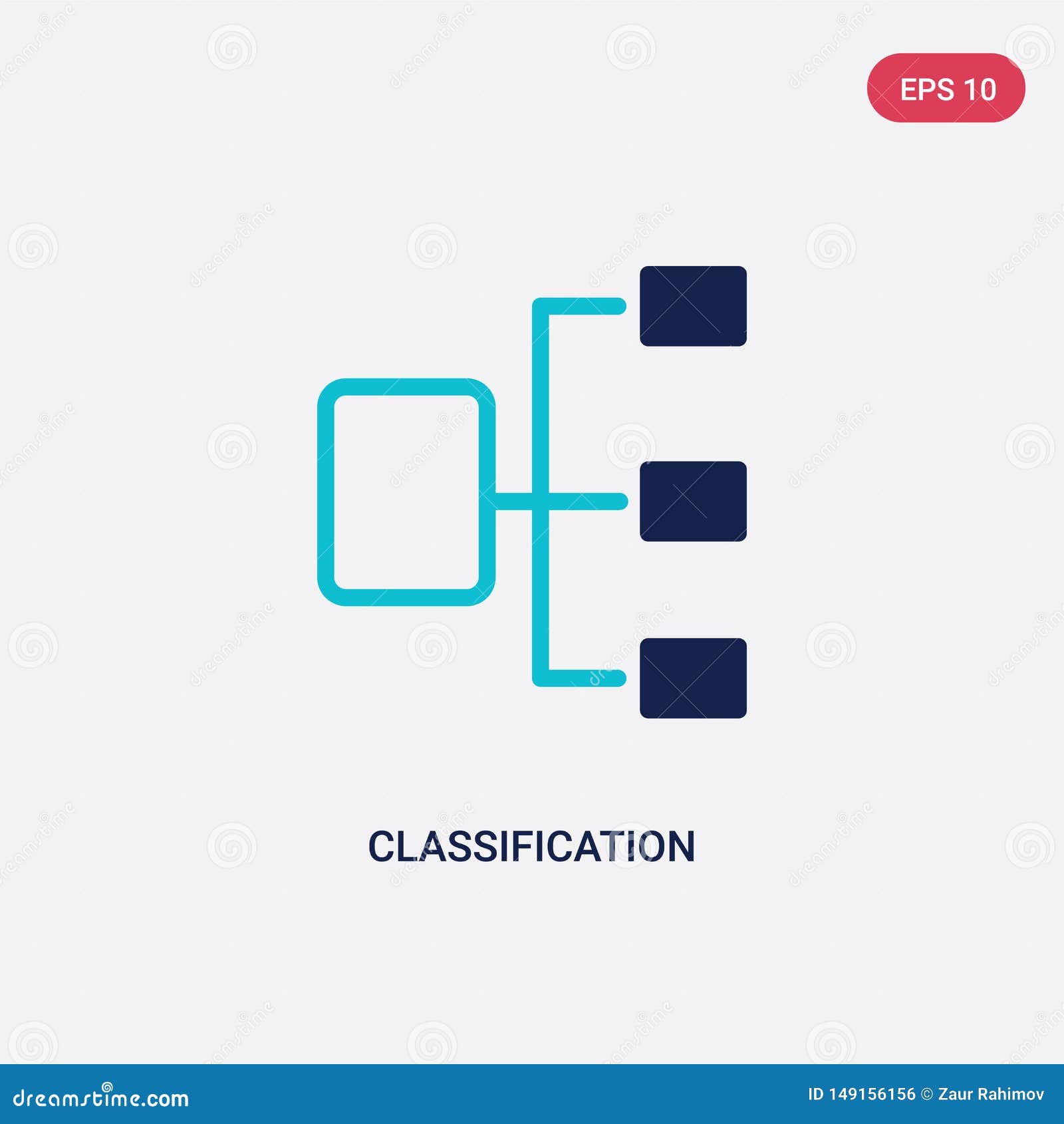 Two Color Classification Vector Icon from General-1 Concept. Isolated ...