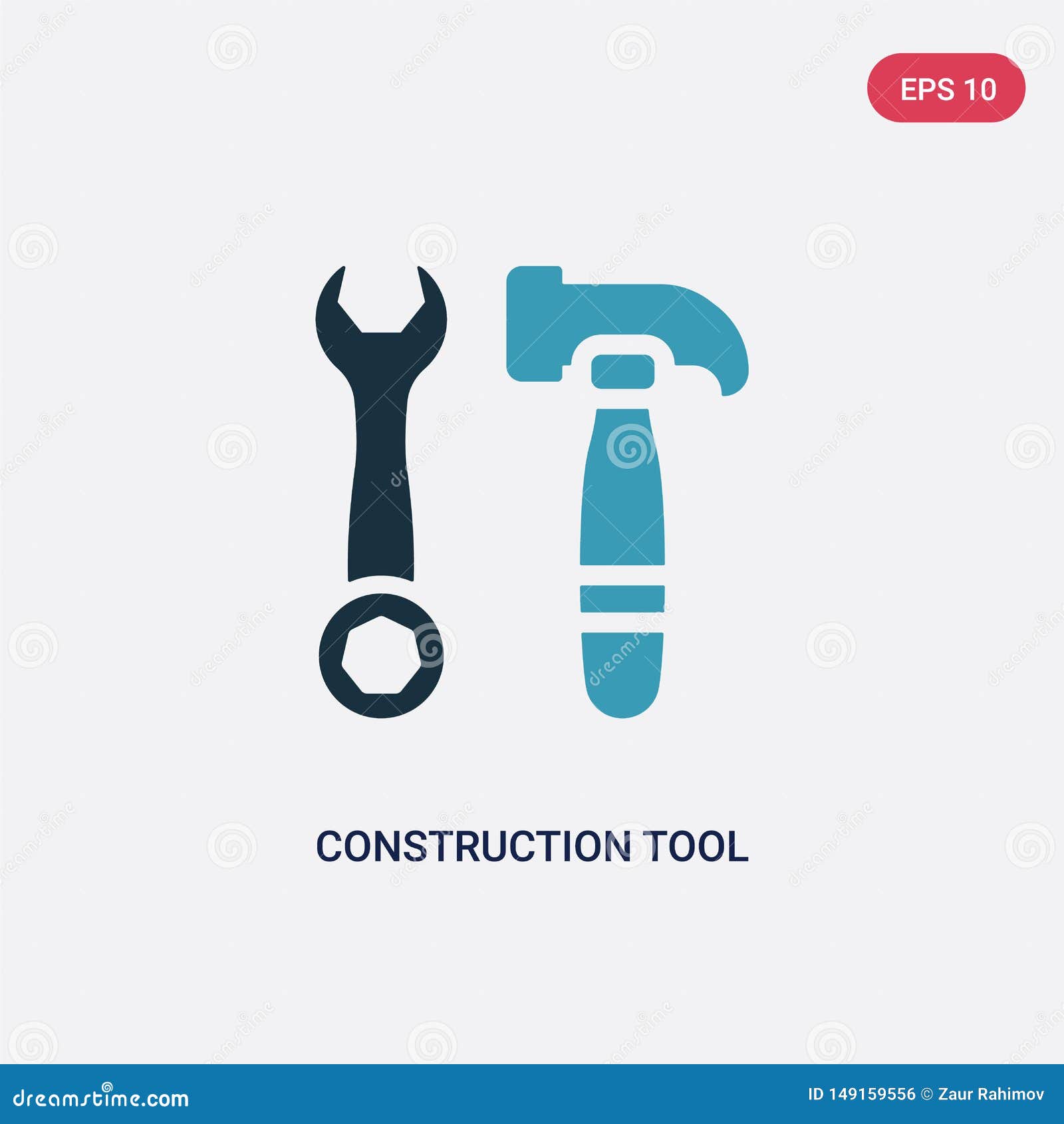 Two Color Construction Tool Vector Icon from Industry Concept. Isolated ...