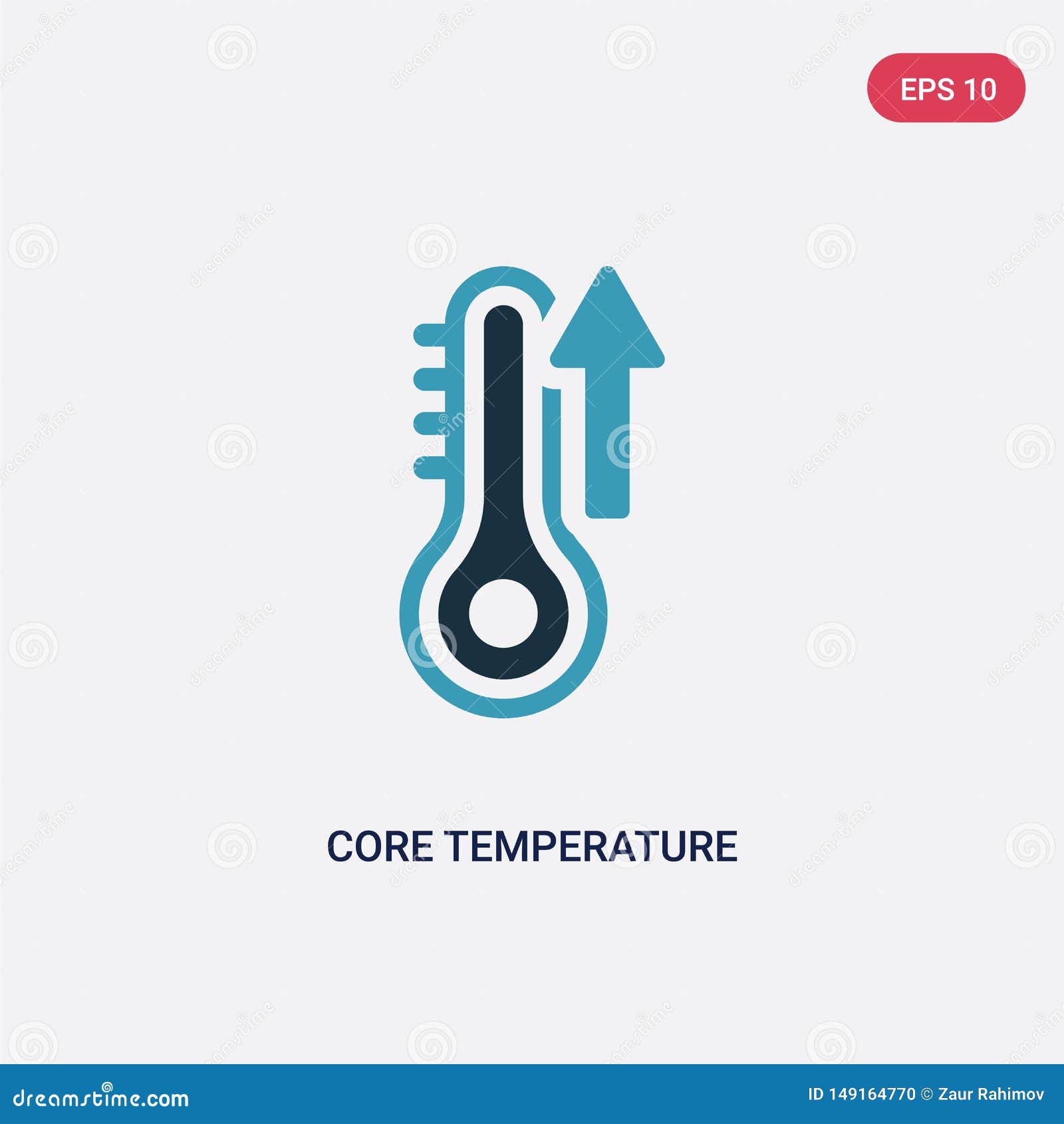 Two Color Core Temperature Vector Icon from Sauna Concept. Isolated ...