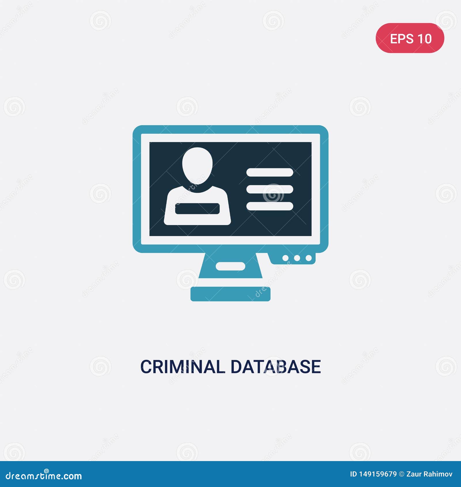 Criminal Database Icon On White Background. Simple Element Illustration ...