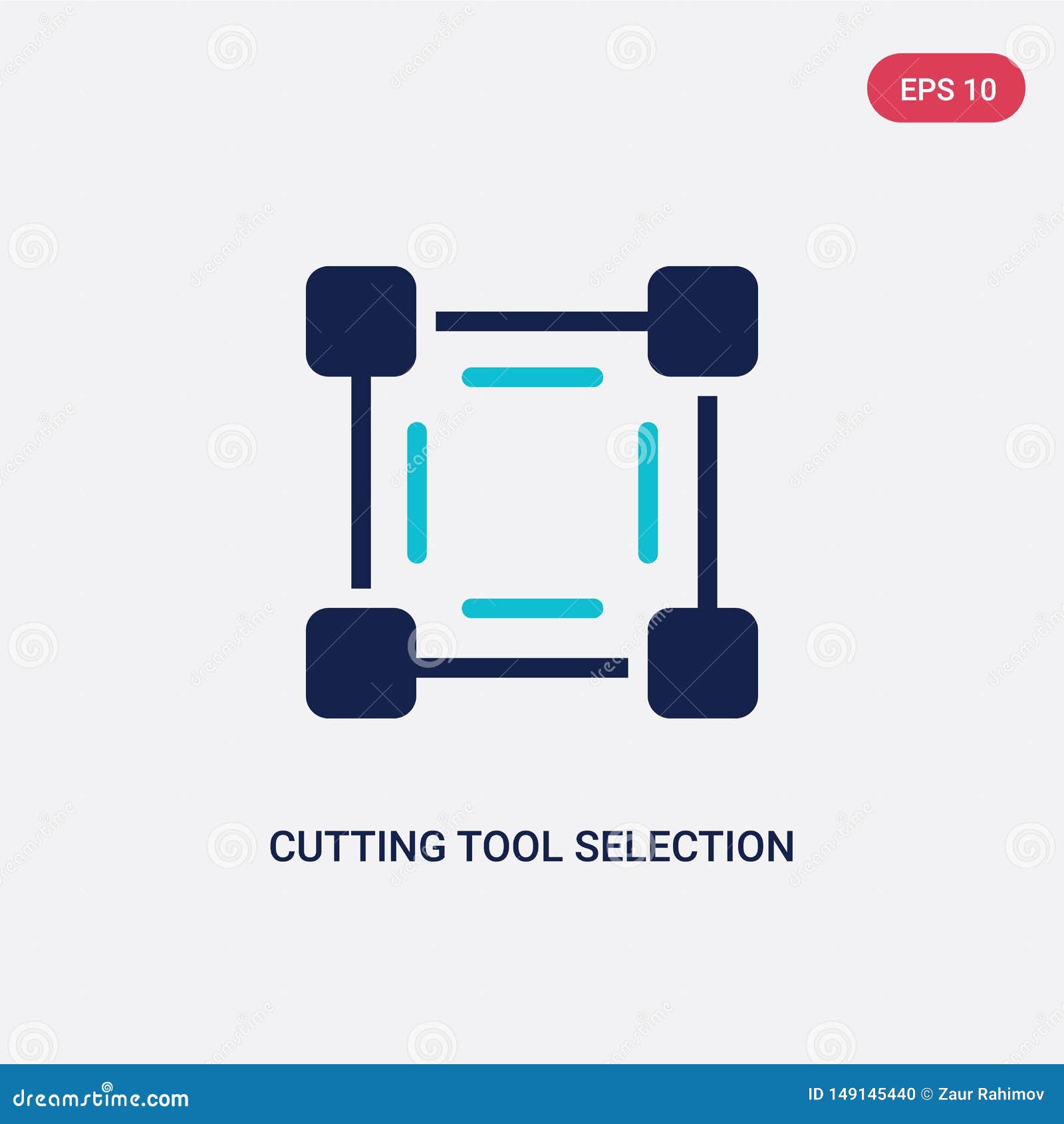 Two Color Cutting Tool Selection Vector Icon from Art Concept. Isolated ...