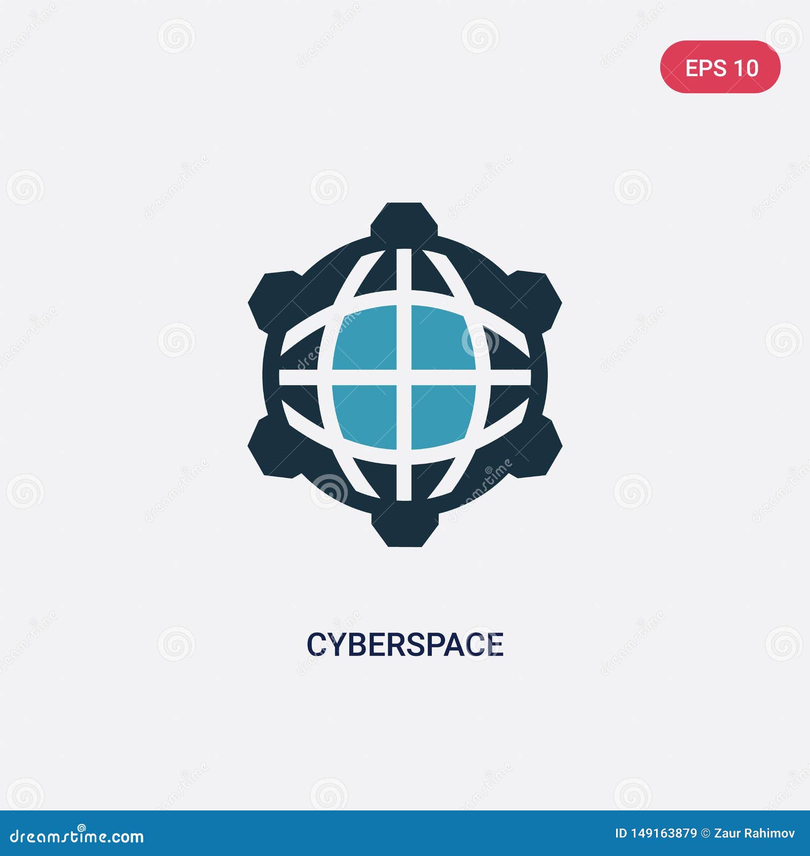 Two Color Cyberspace Vector Icon from Programming Concept. Isolated ...