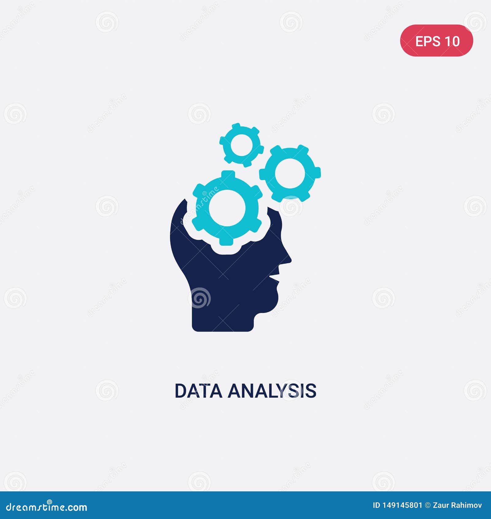 Two Color Data Analysis Vector Icon from Artificial Intelligence ...