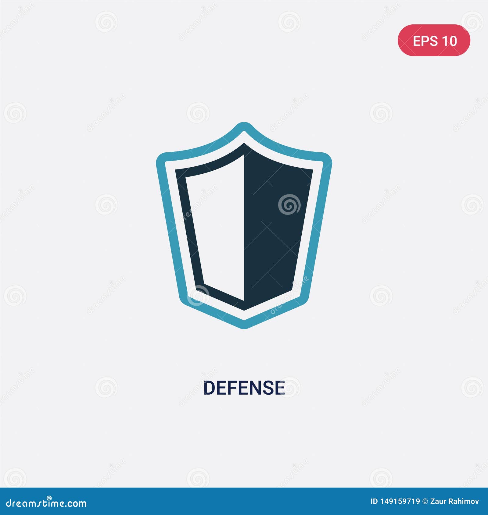 Two Color Defense Vector Icon from Law and Justice Concept. Isolated ...