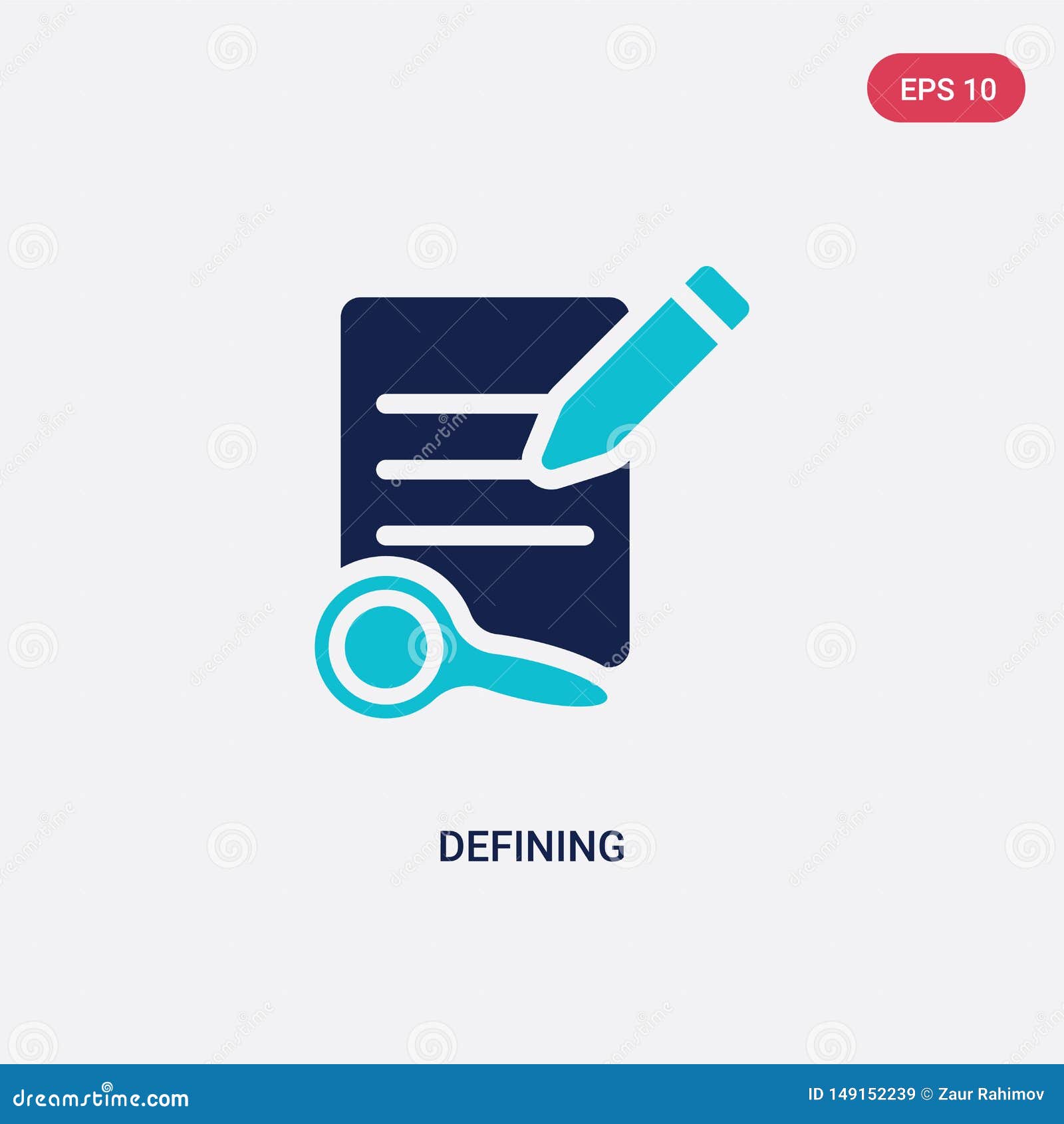 Defining Vector Icon On White Background. Flat Vector Defining Icon ...