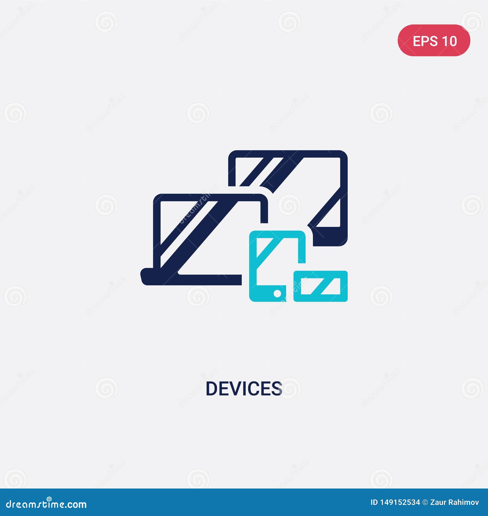 Two Color Devices Vector Icon from Electronic Devices Concept. Isolated ...