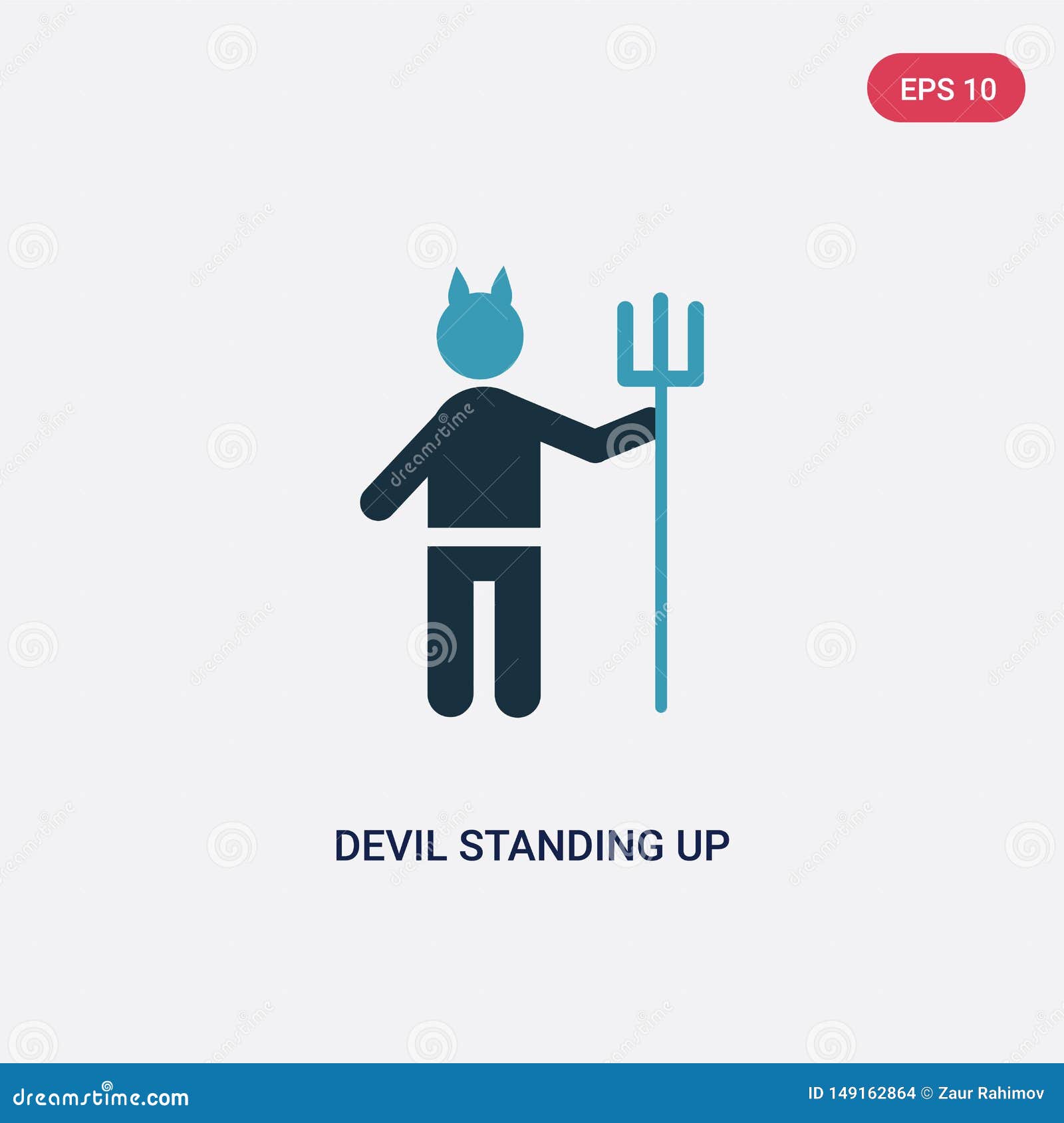 Devil Standing On Ruins Of Building Against Burning City Royalty-Free ...