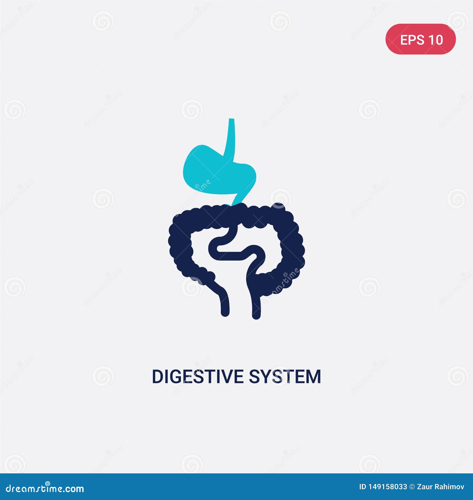 Two Color Digestive System Vector Icon from Human Body Parts Concept ... Two Color Digestive System Vector Icon from Human Body Parts Concept ...