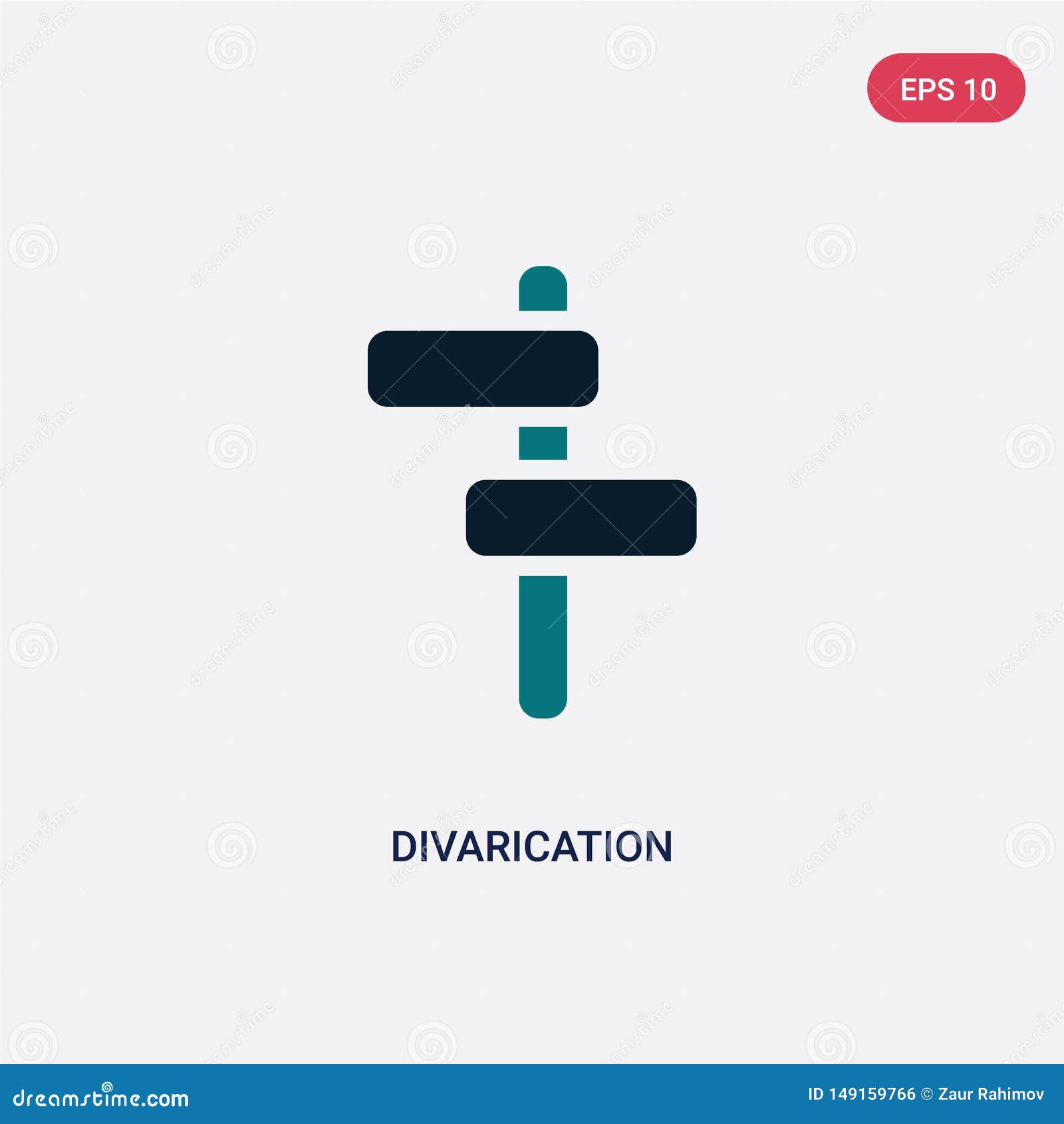 Two Color Divarication Vector Icon from Maps and Flags Concept ...