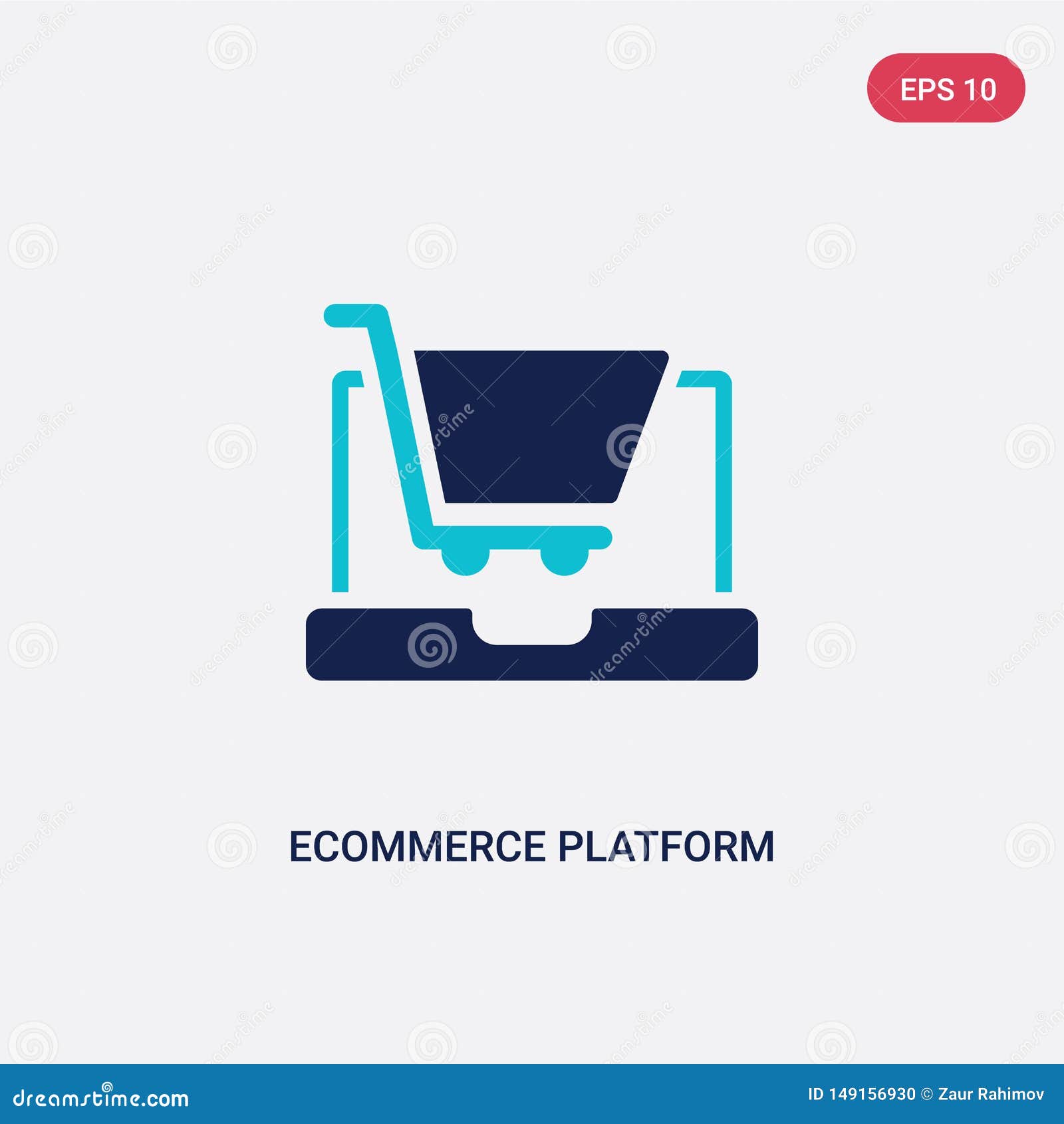 Two Color Ecommerce Platform Vector Icon from General-1 Concept ...