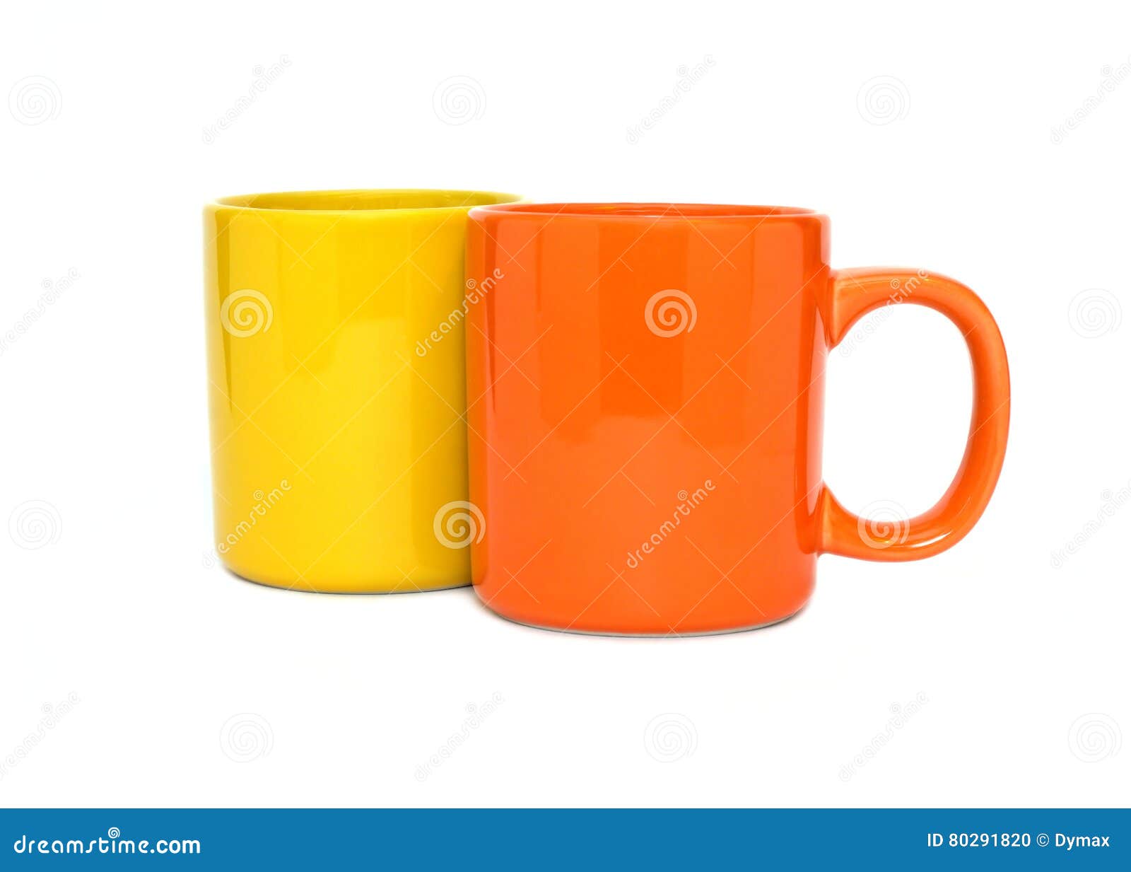 Two Color Empty Cups Isolated Stock Photo - Image of coffee, drink ...