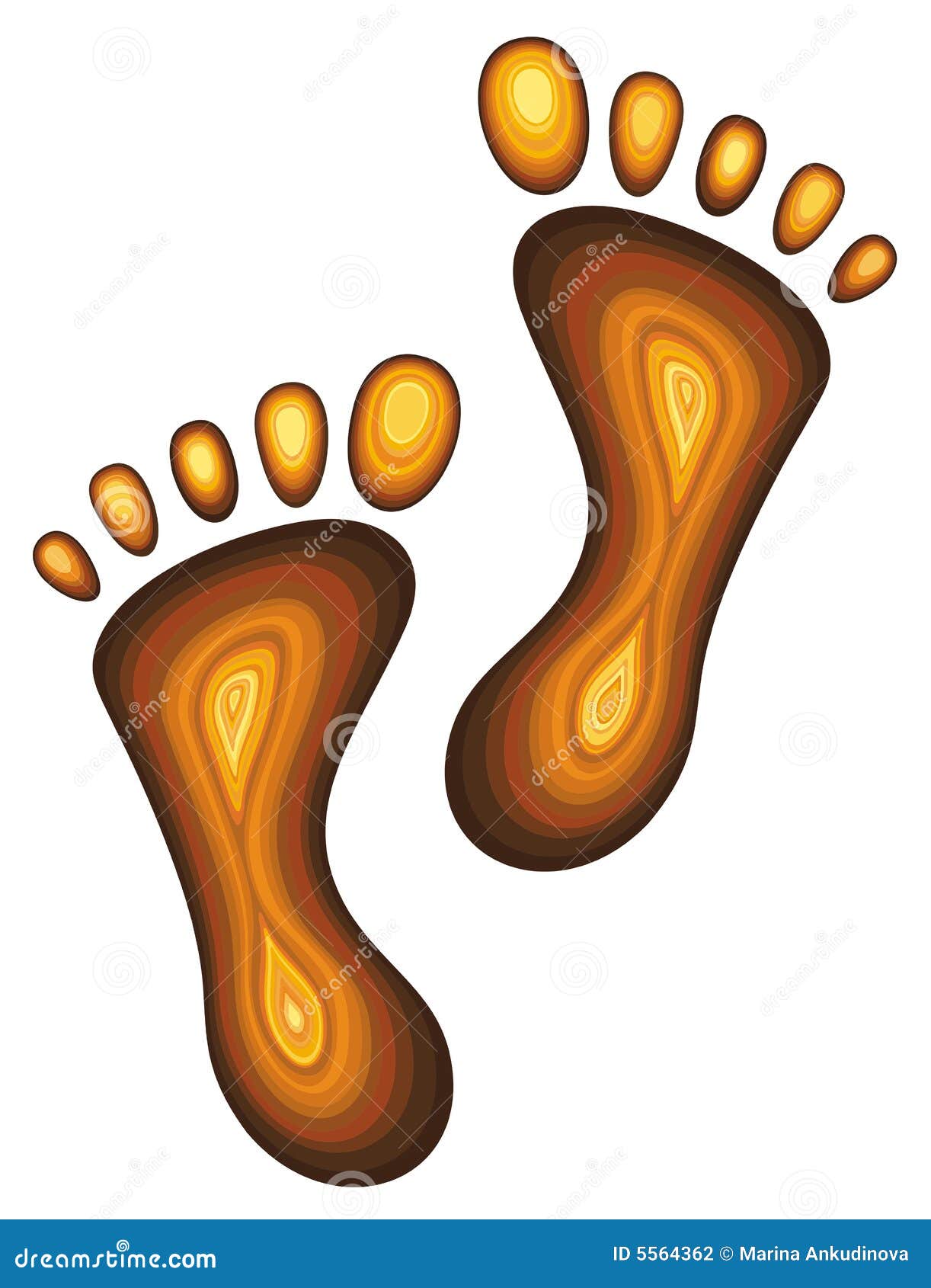 Two color footprints stock vector. Illustration of native - 5564362