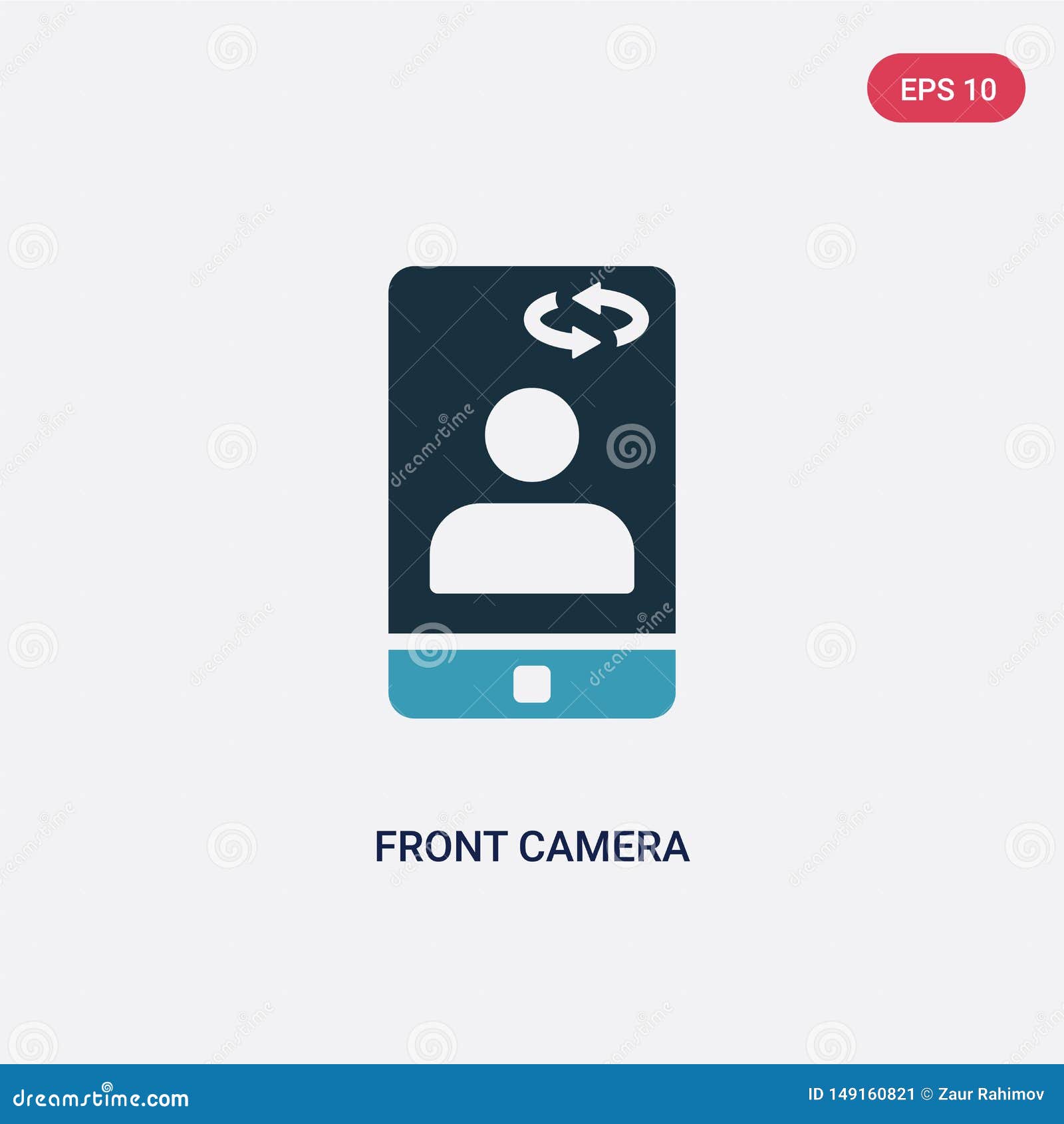 Two Color Front Camera Vector Icon from Miscellaneous Concept. Isolated ...