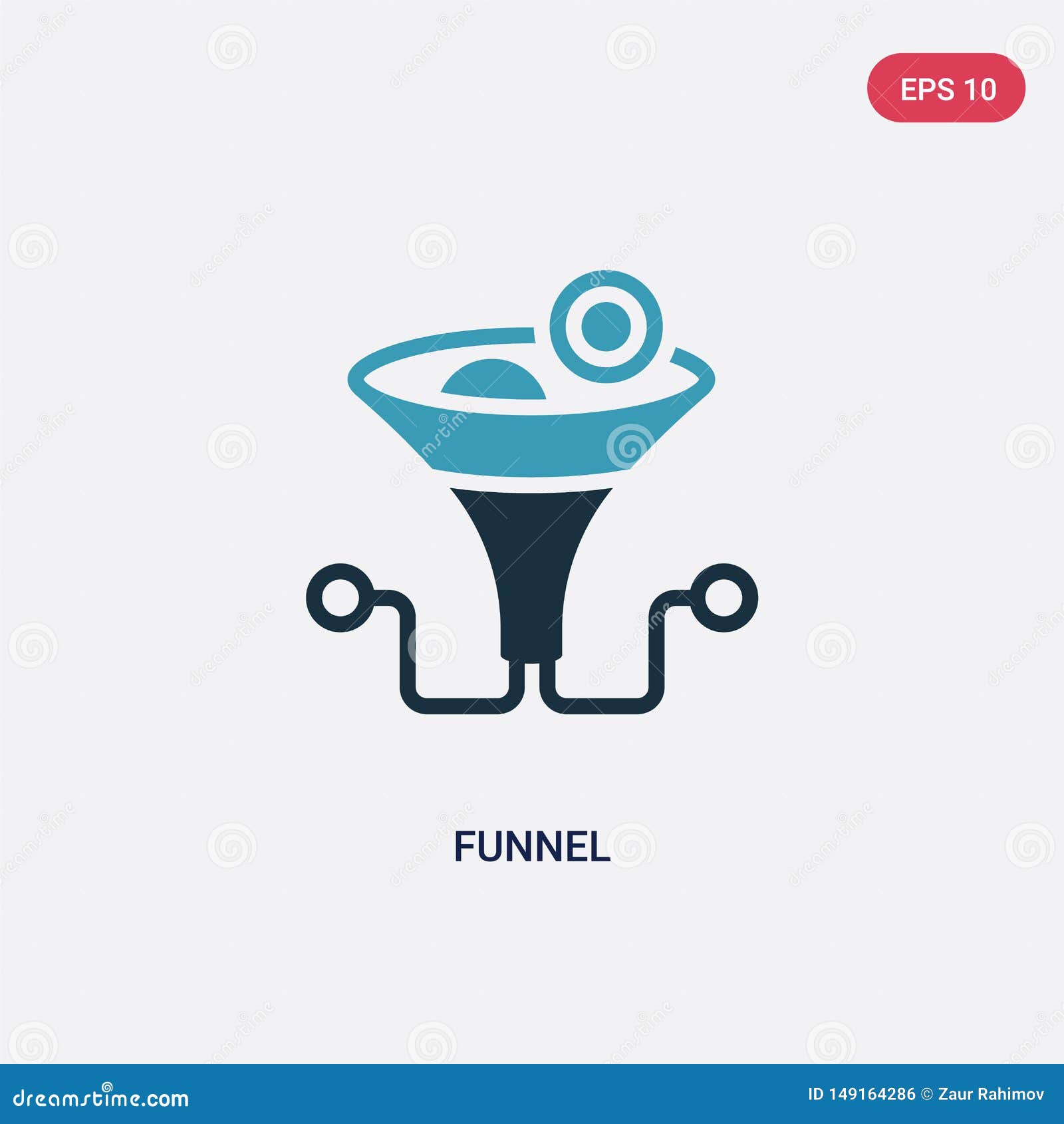 Two Color Funnel Vector Icon from Search Engine Optimization Concept ...