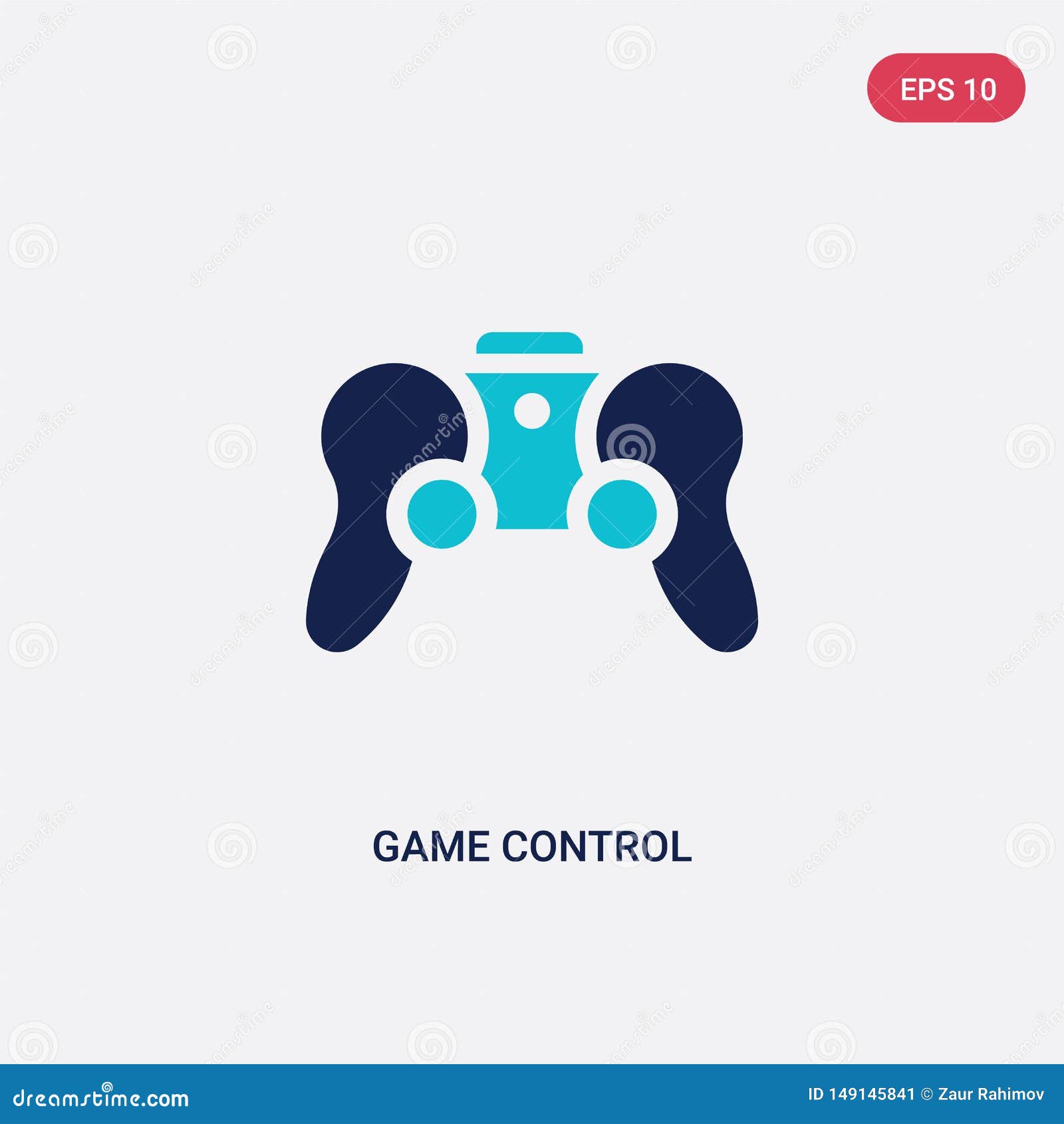 Two Color Game Control Vector Icon from Augmented Reality Concept ...