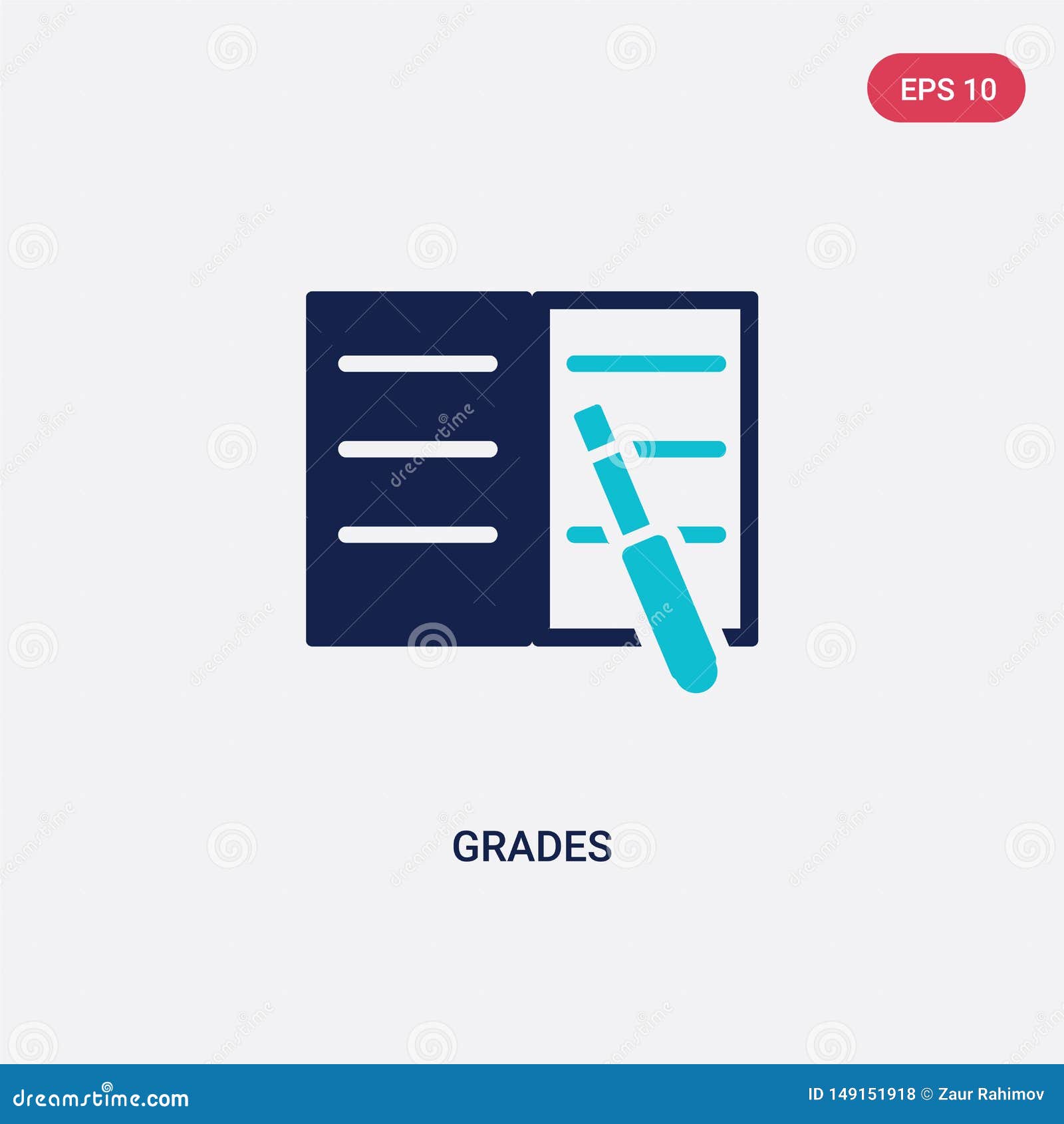 Grades Vector Icon In 6 Different Modern Styles. Black, Two Colored ...