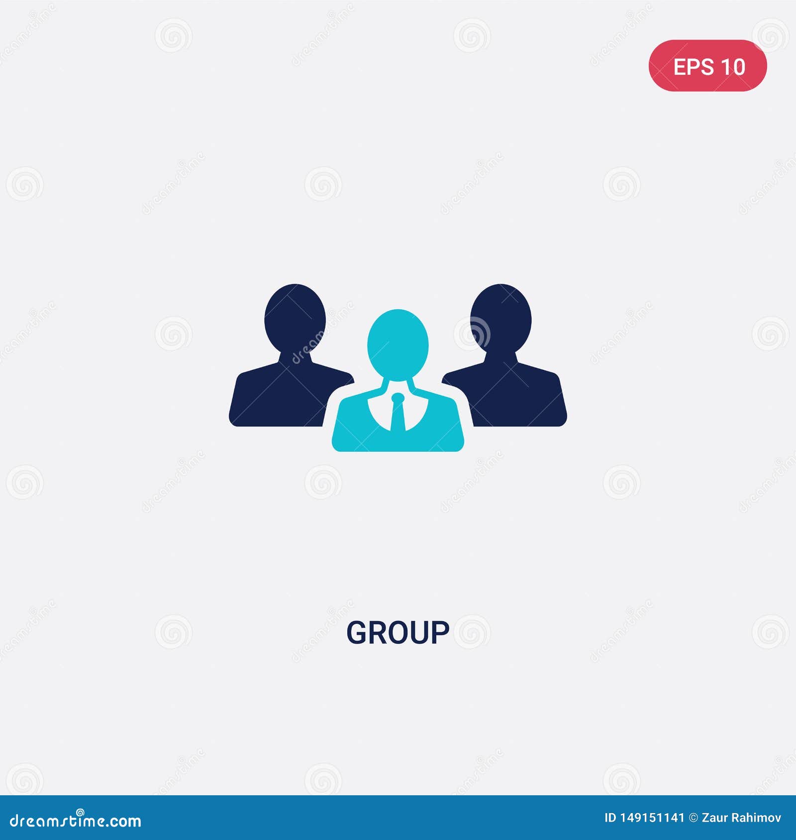 Two Color Group Vector Icon from Customer Service Concept. Isolated ...