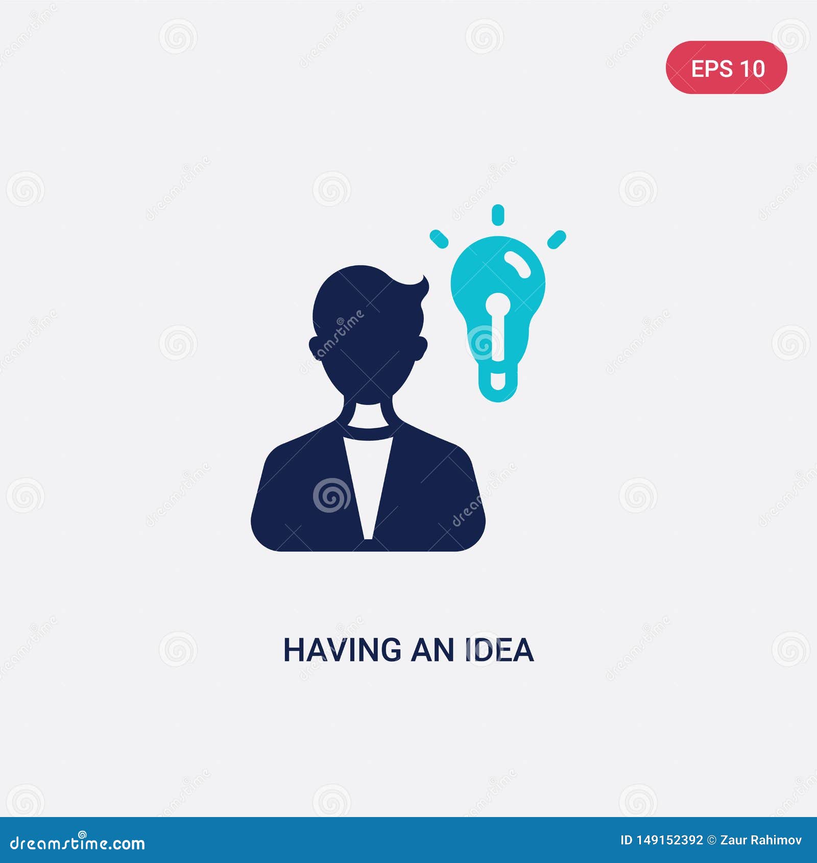 Two Color Having an Idea Vector Icon from Education Concept. Isolated ...