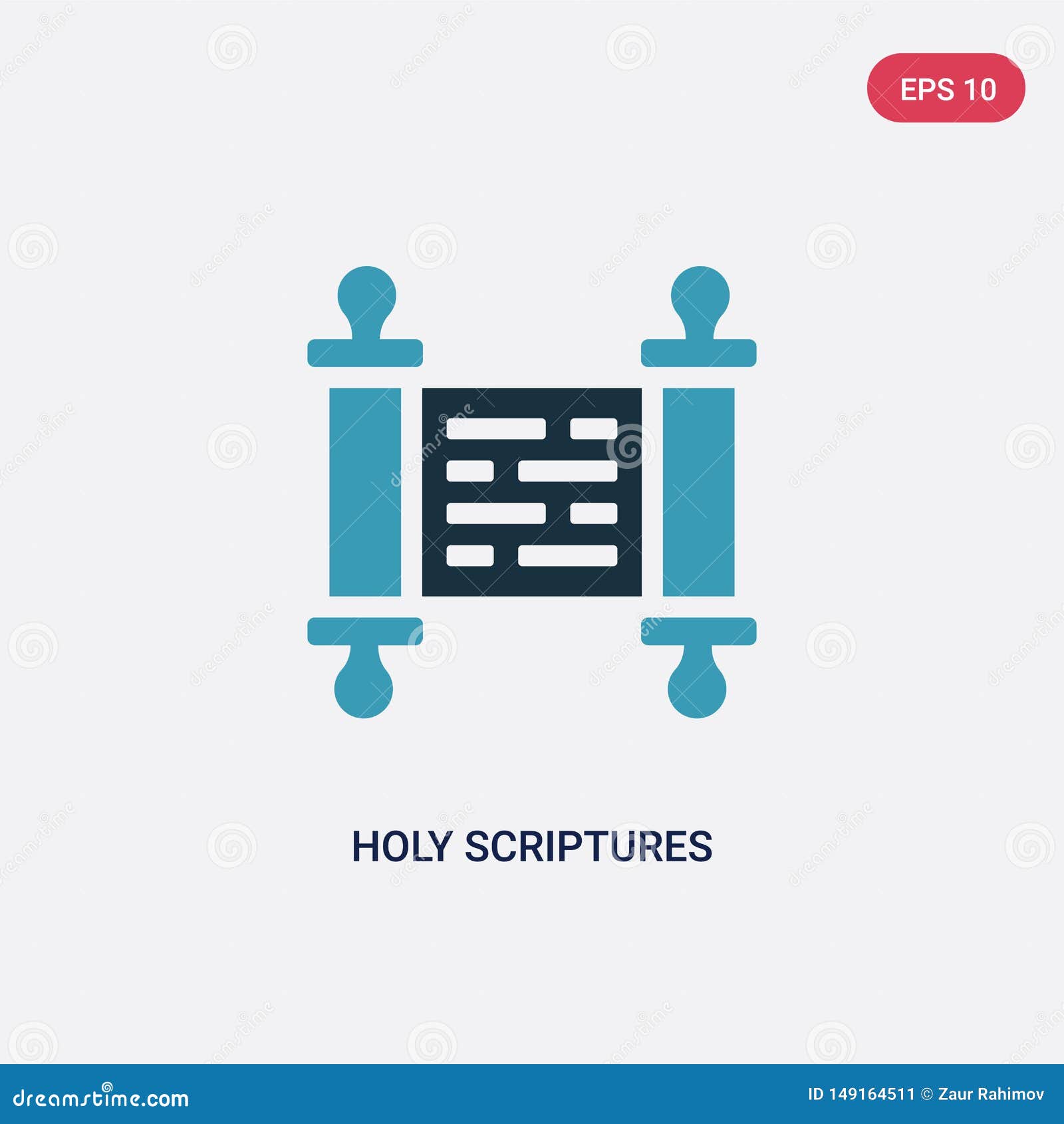 Two Color Holy Scriptures Vector Icon from Religion Concept. Isolated ...
