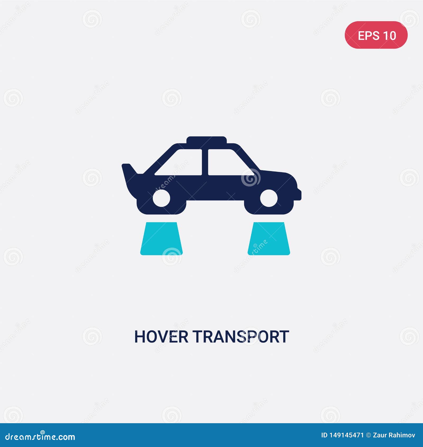 Two Color Hover Transport Vector Icon from Artificial Intellegence ...