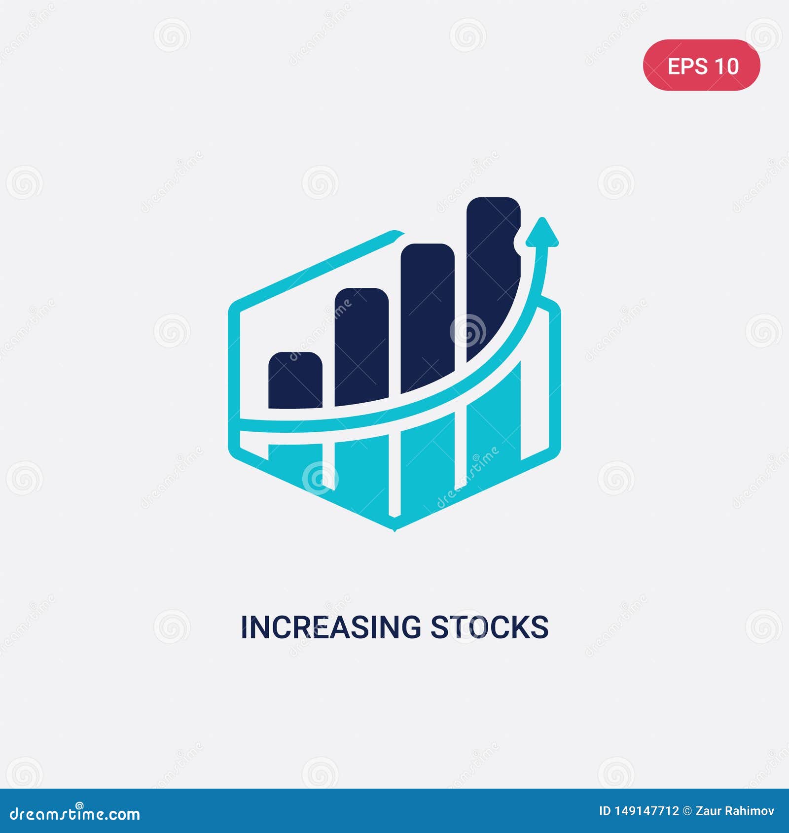 Increasing Stocks Graphic Of Bars Icon On White Background. Simple ... Increasing Stocks Graphic Of Bars Icon On White Background. Simple ...