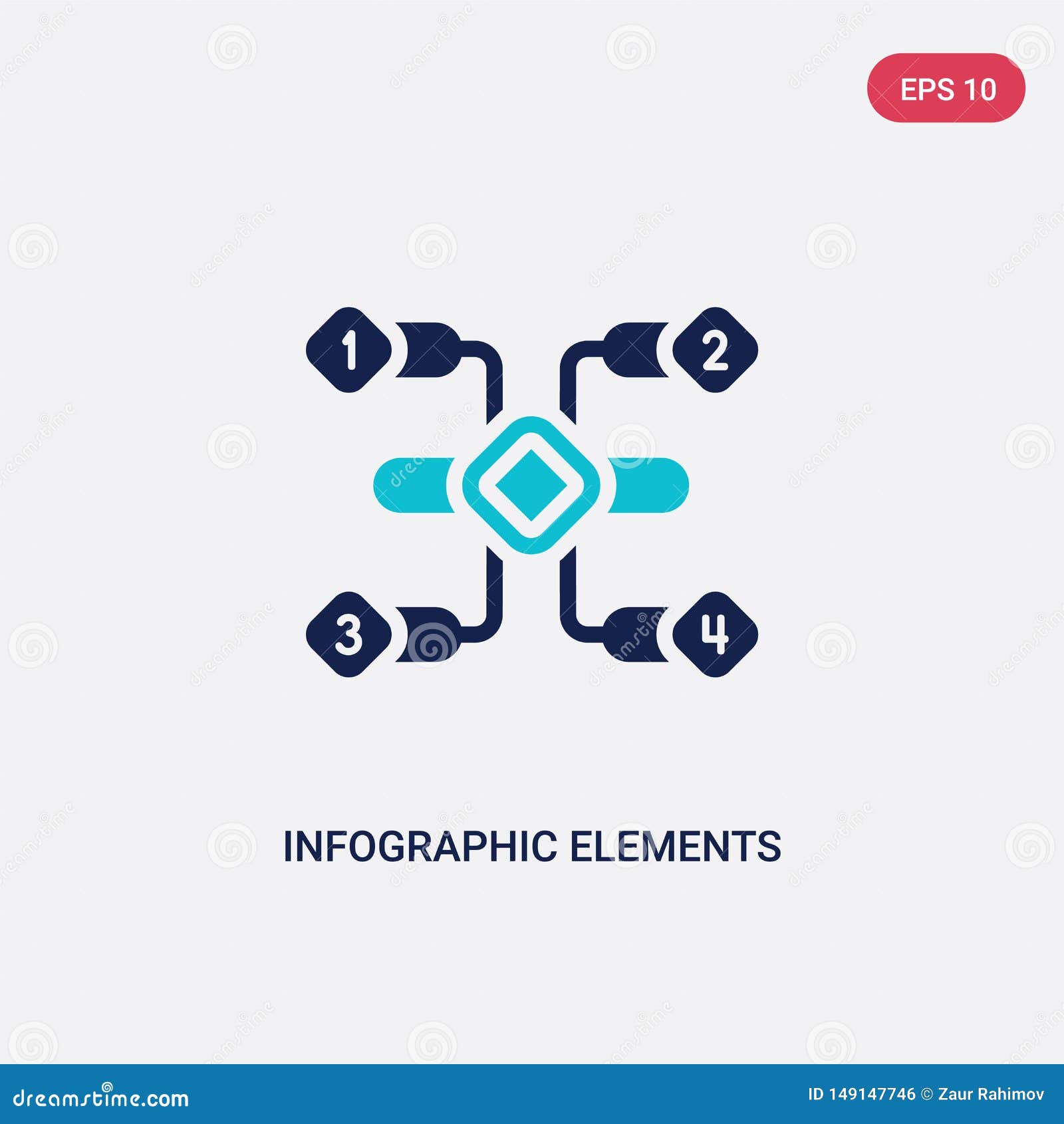Two Color Infographic Elements Vector Icon from Business Concept ...