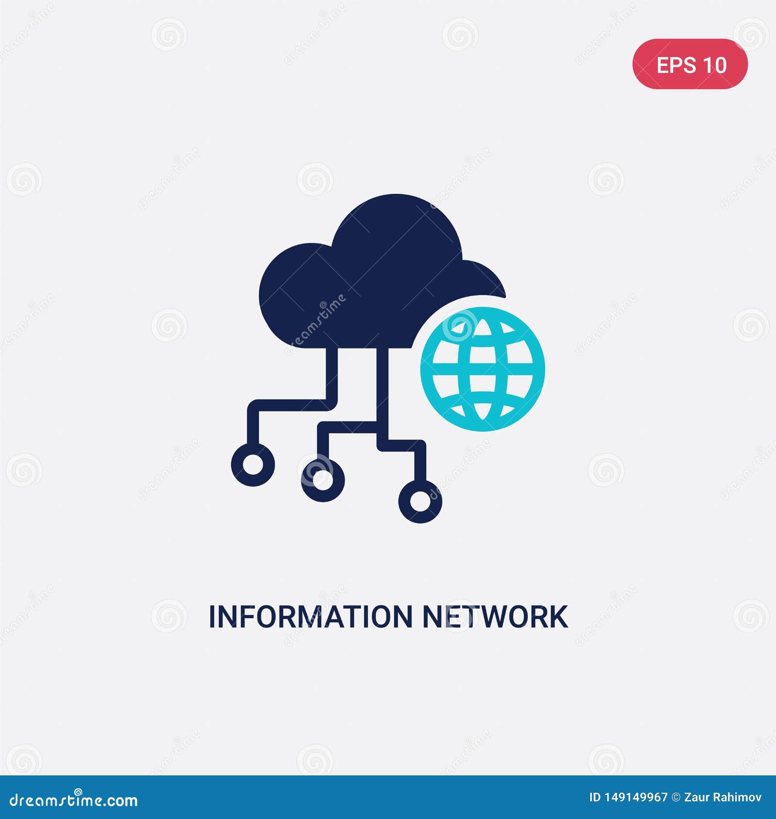 Two Color Information Network Vector Icon from Computer Concept ...