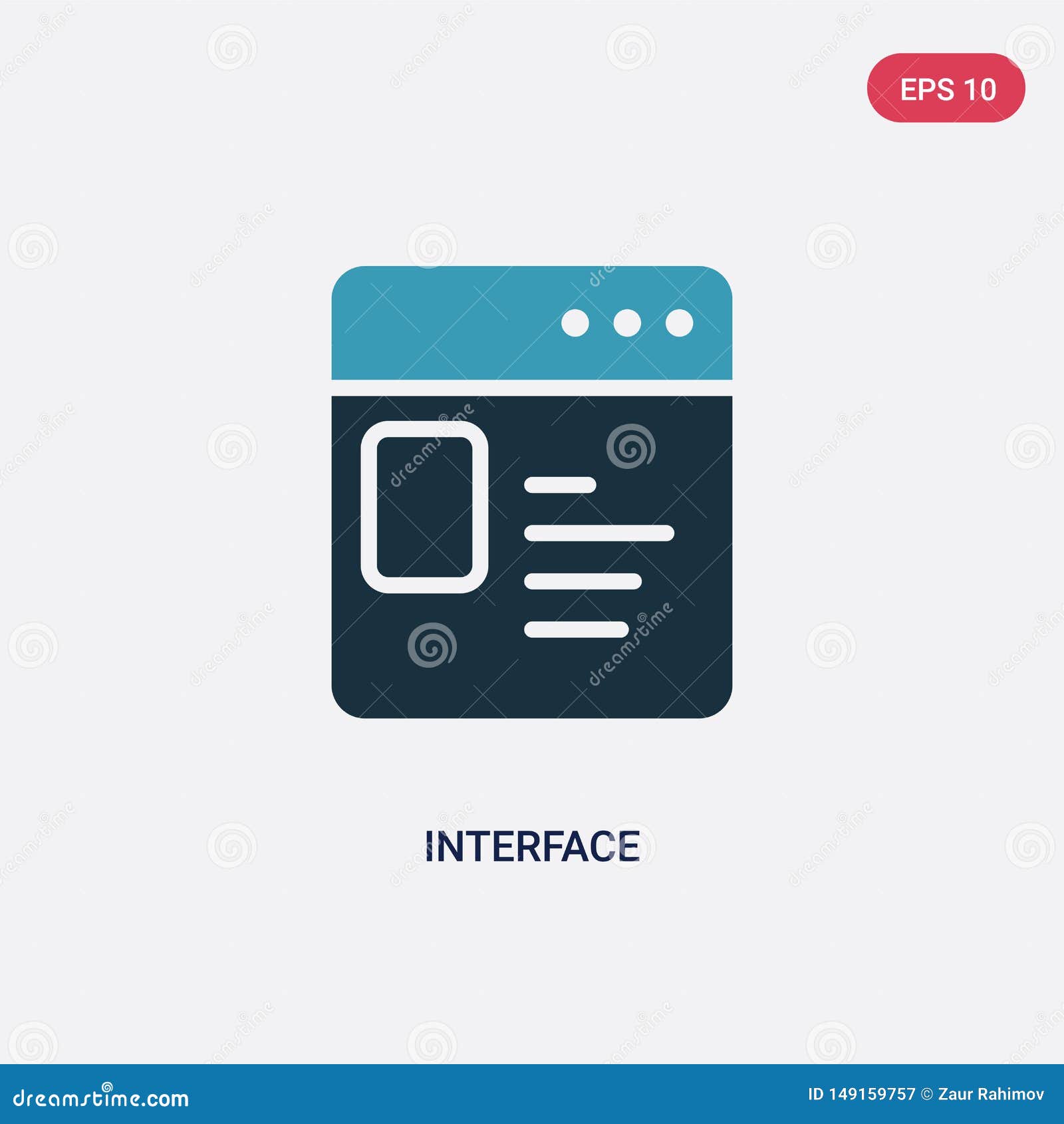 Two Color Interface Vector Icon From Multimedia Concept. Isolated Blue ...