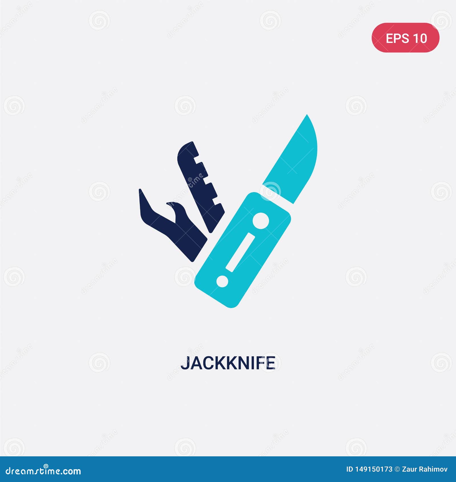 Jackknife Vector Icon On White Background. Flat Vector Jackknife Icon ...