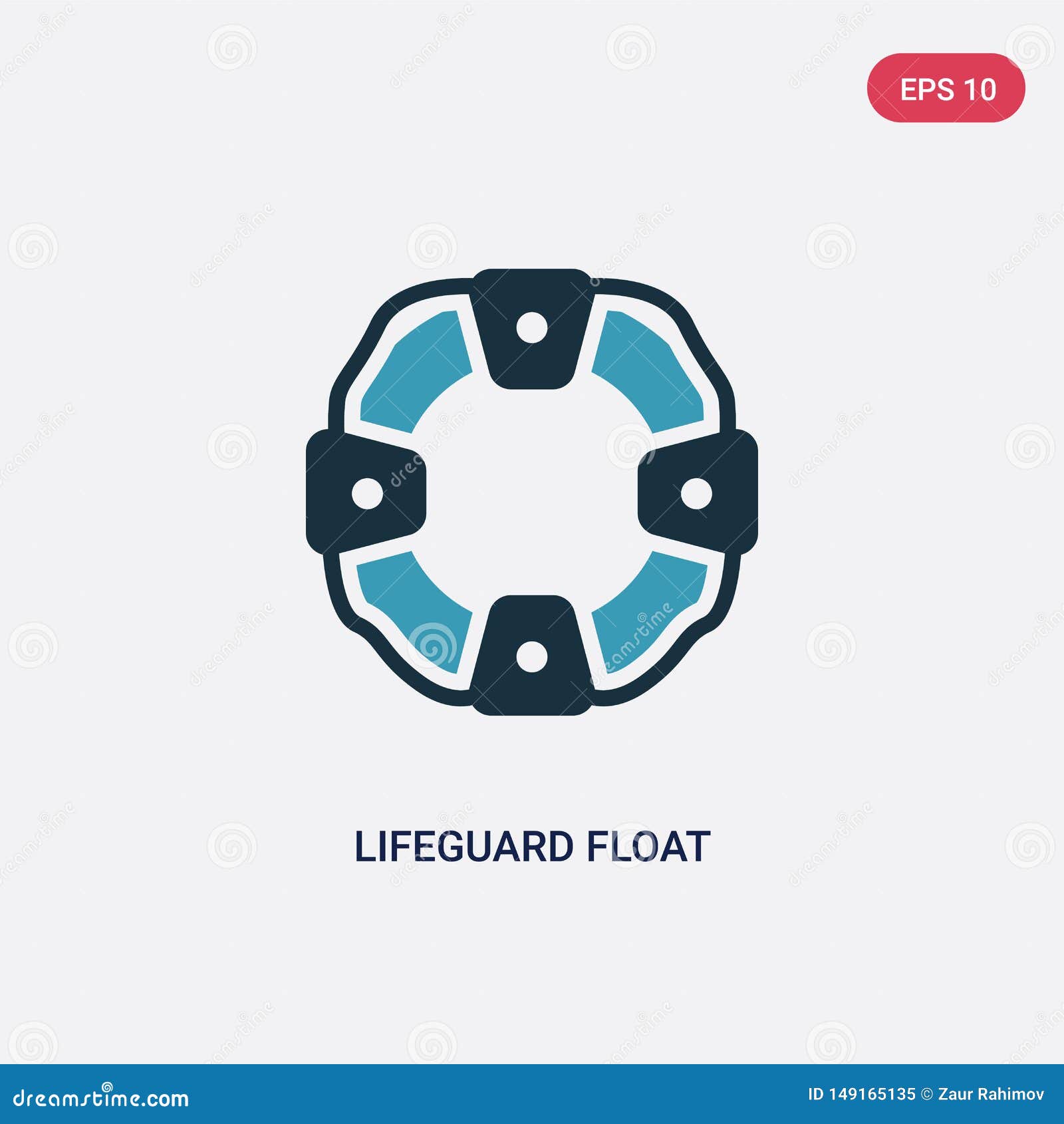 Two Color Lifeguard Float Vector Icon from Security Concept. Isolated ...