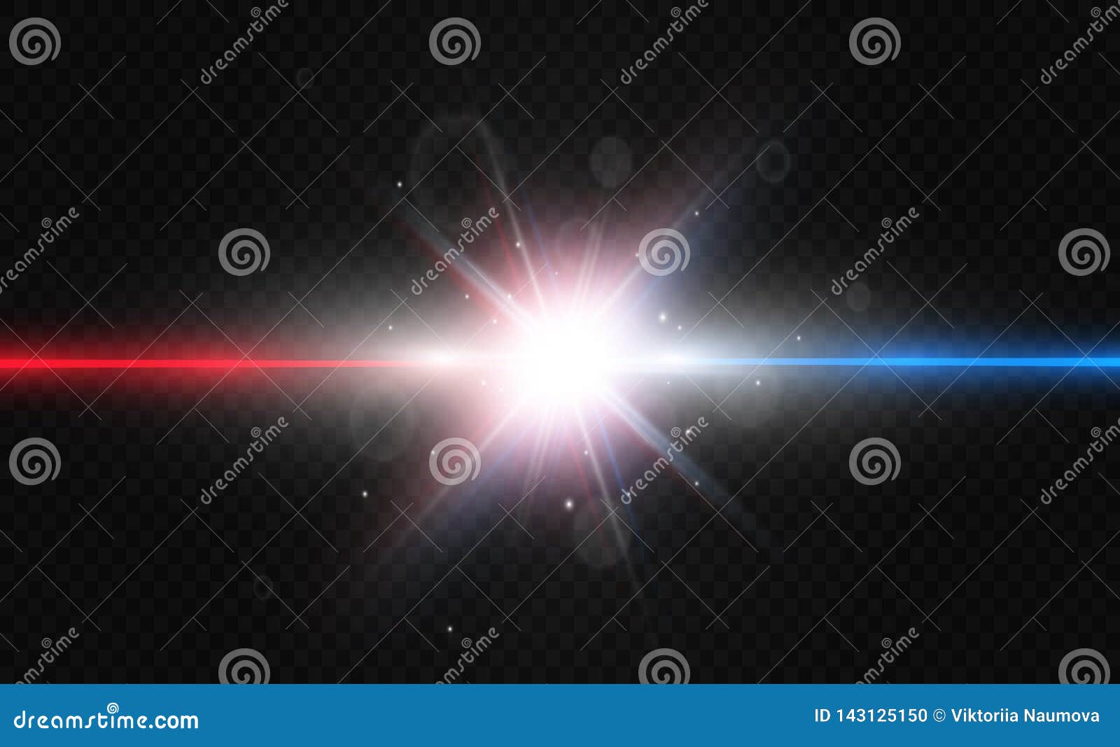 Two Color Light is Isolated on Transparent Background. Stock Vector ...