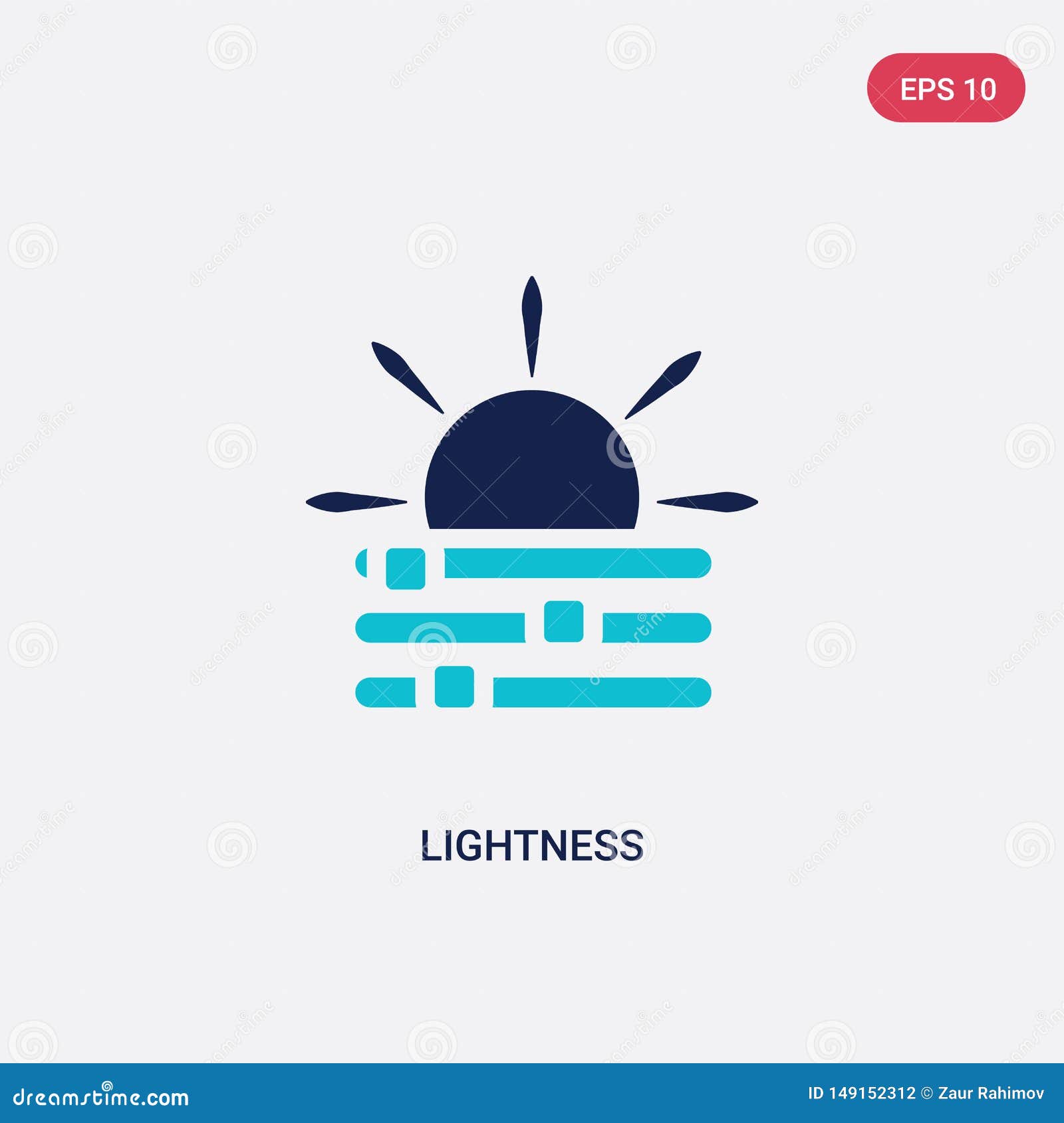 Two Color Lightness Vector Icon from Edit Tools Concept. Isolated Blue ...