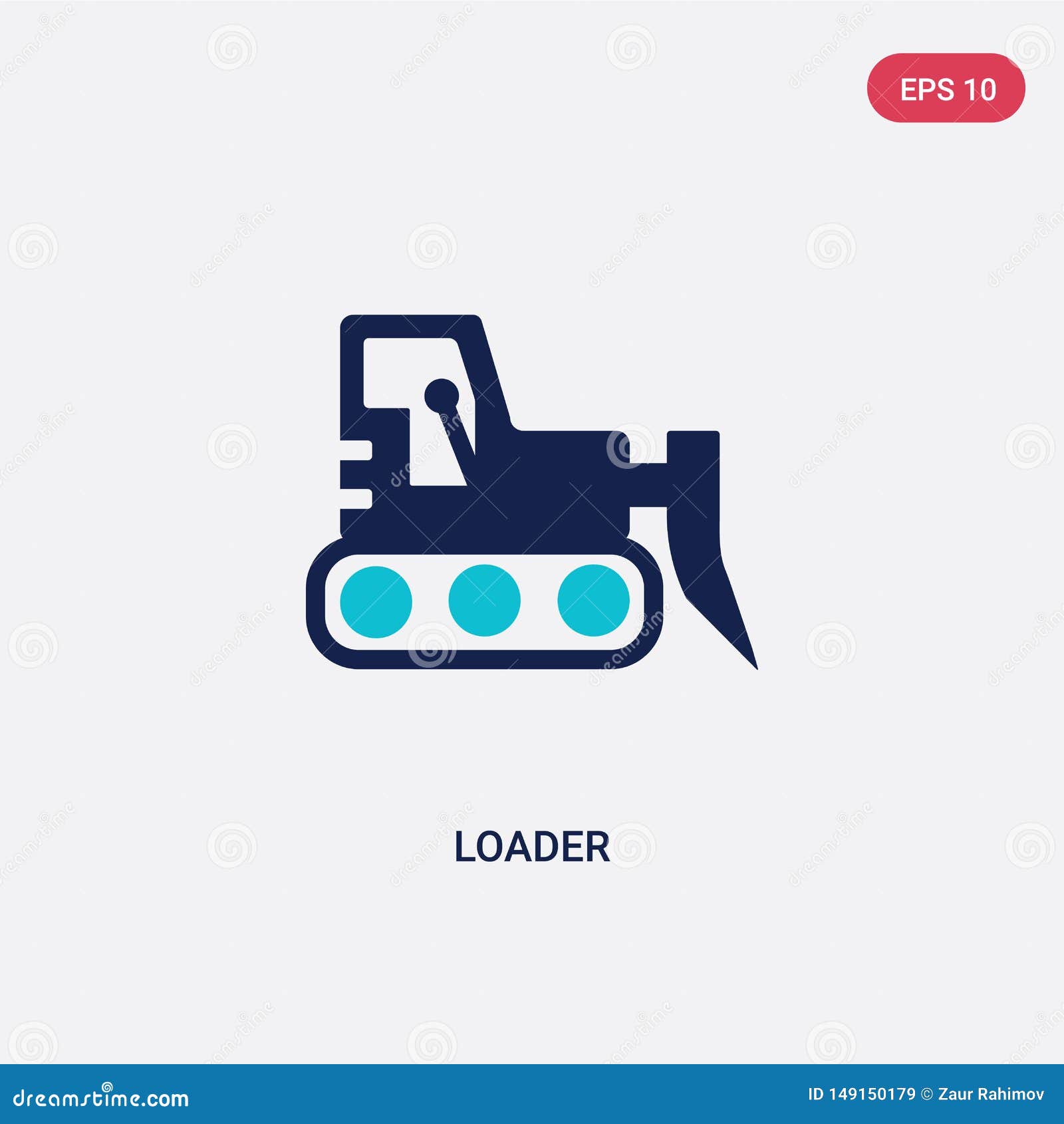 Two Color Loader Vector Icon from Construction Tools Concept. Isolated ...