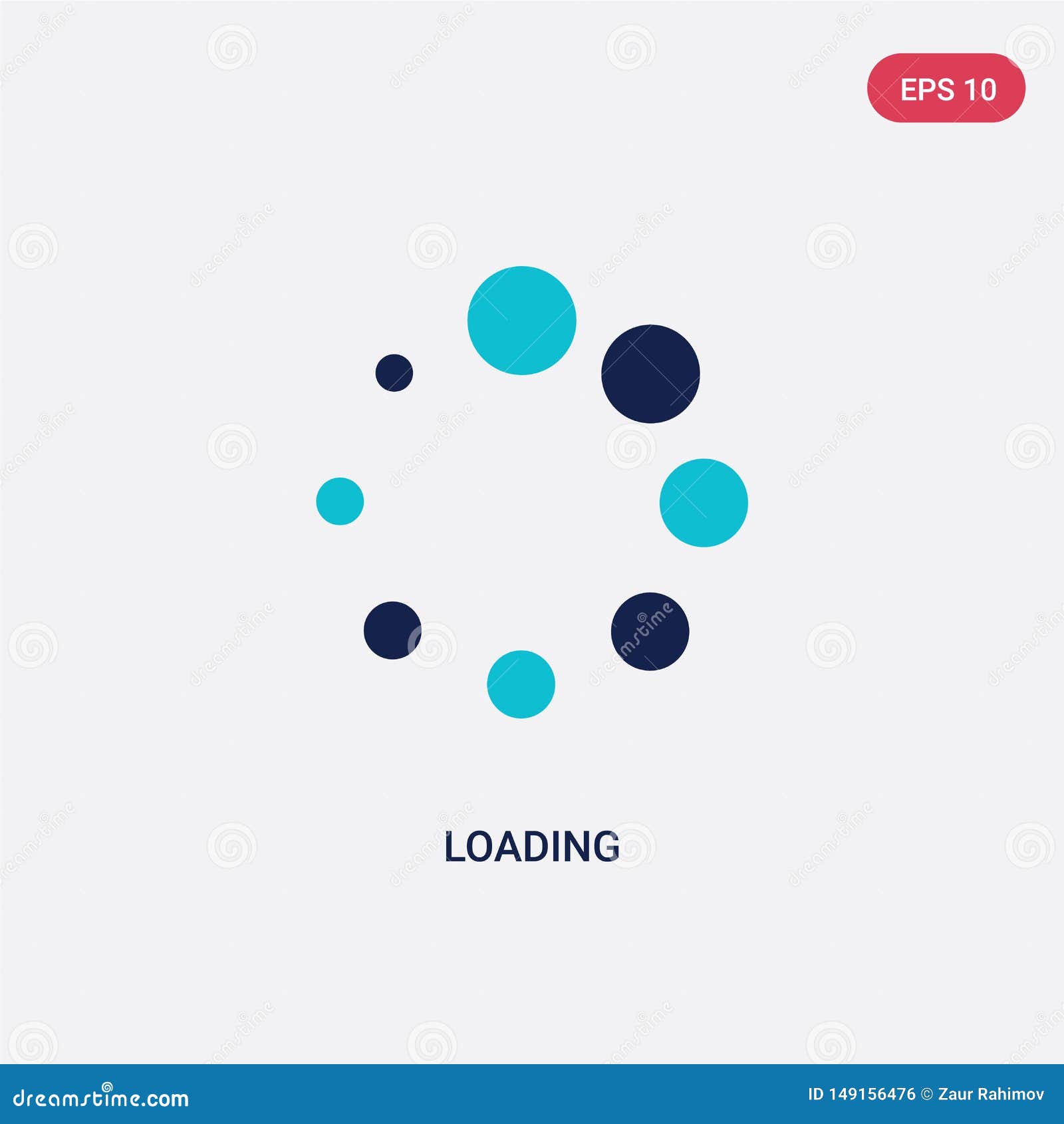 Two Color Loading Vector Icon from Ui Concept. Isolated Blue Loading ...