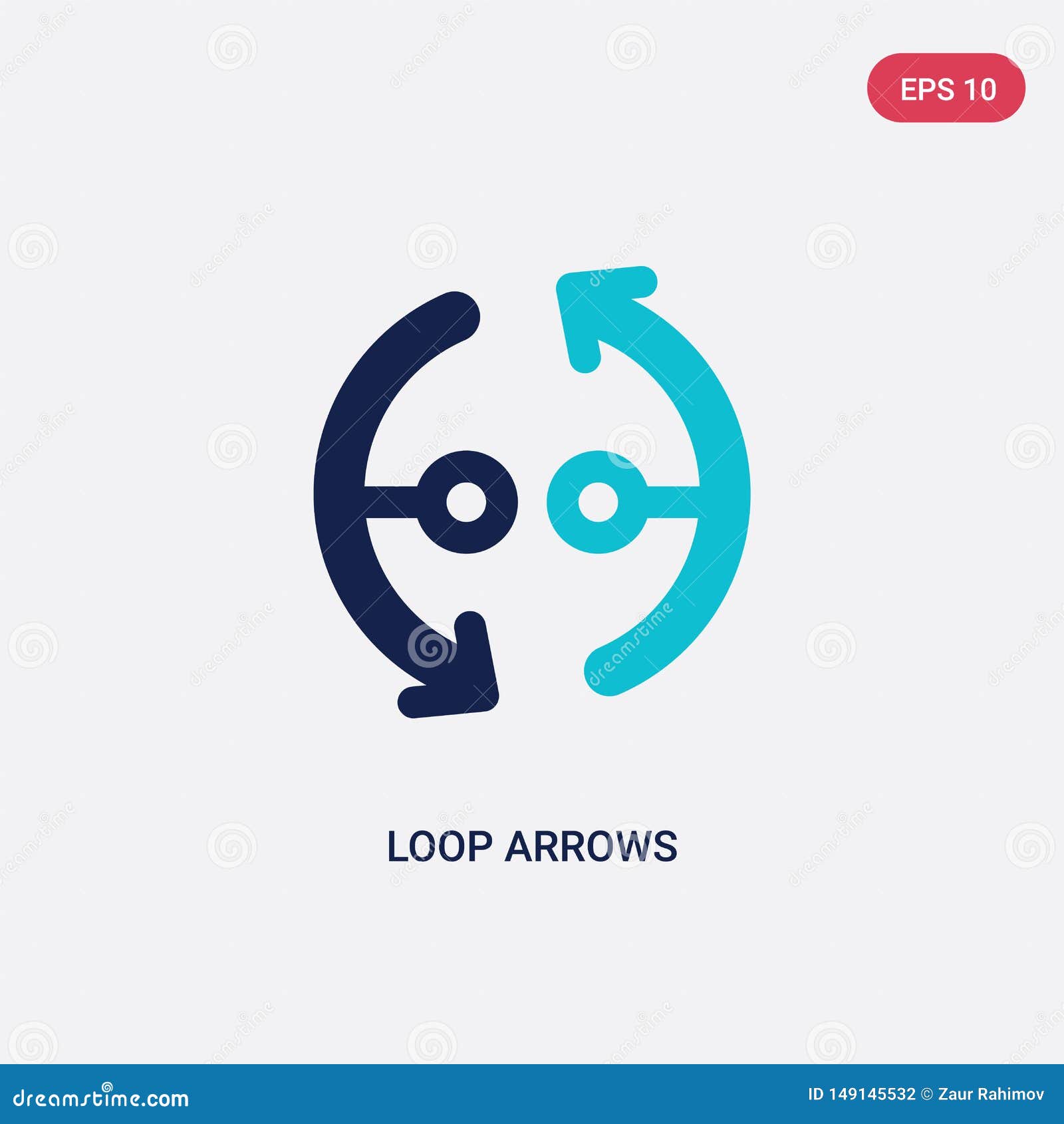 Loop Arrows Vector Logo Or Sign, Double Arrows Refresh Symbol, Teamwork ...