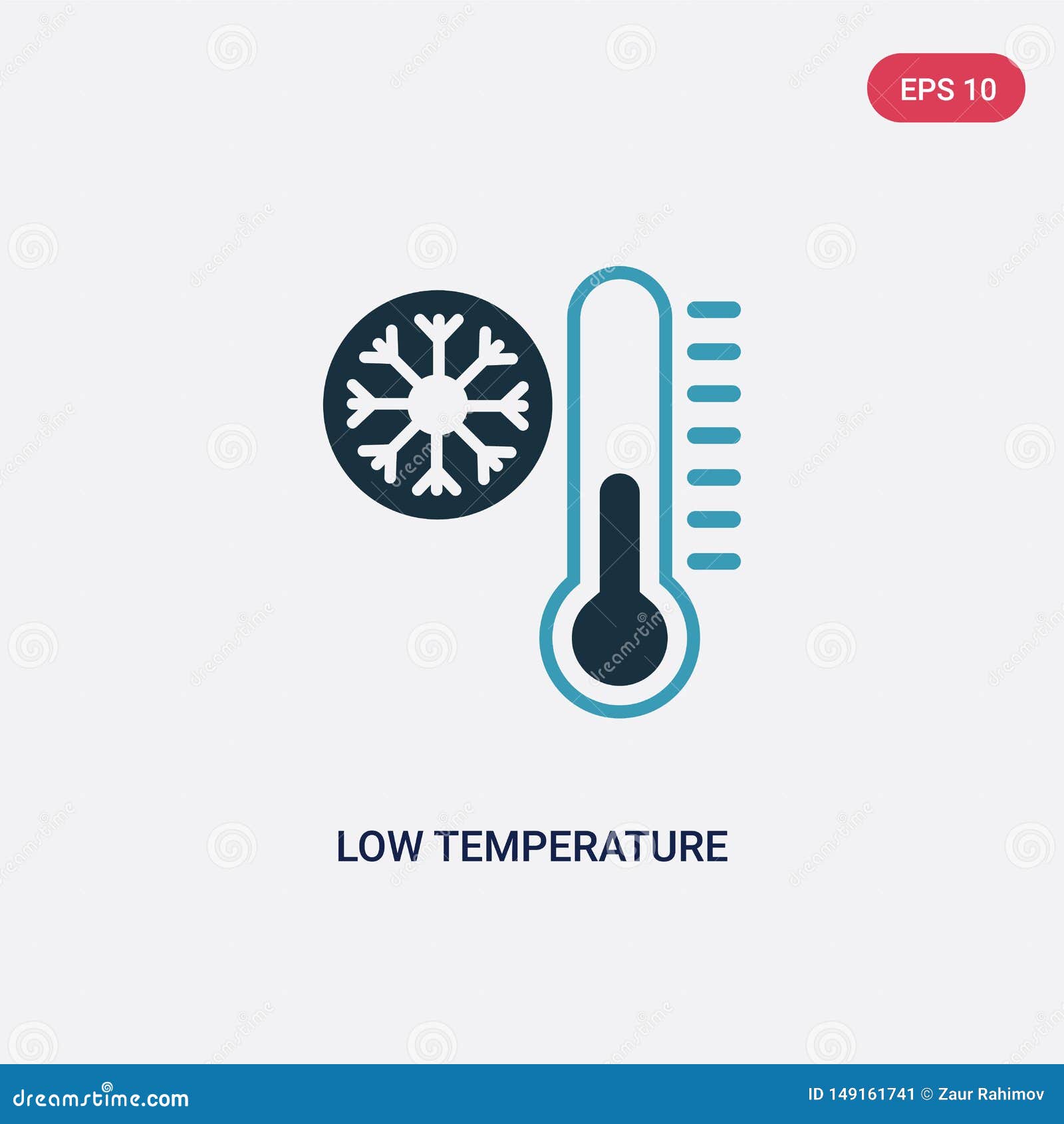 Two Color Low Temperature Vector Icon from Networking Concept. Isolated ...
