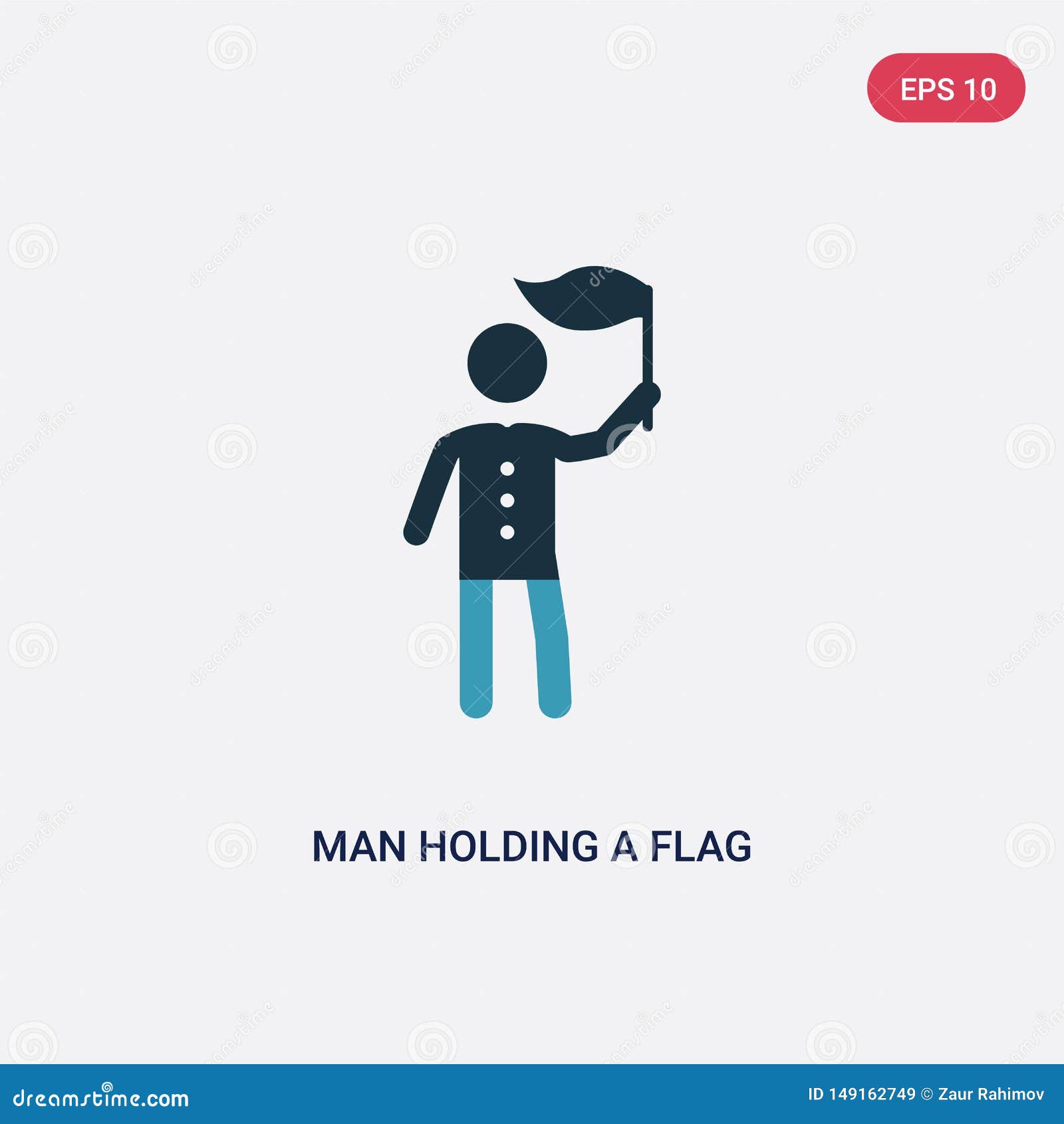 Two Color Man Holding a Flag Vector Icon from People Concept. Isolated ... Two Color Man Holding a Flag Vector Icon from People Concept. Isolated ...
