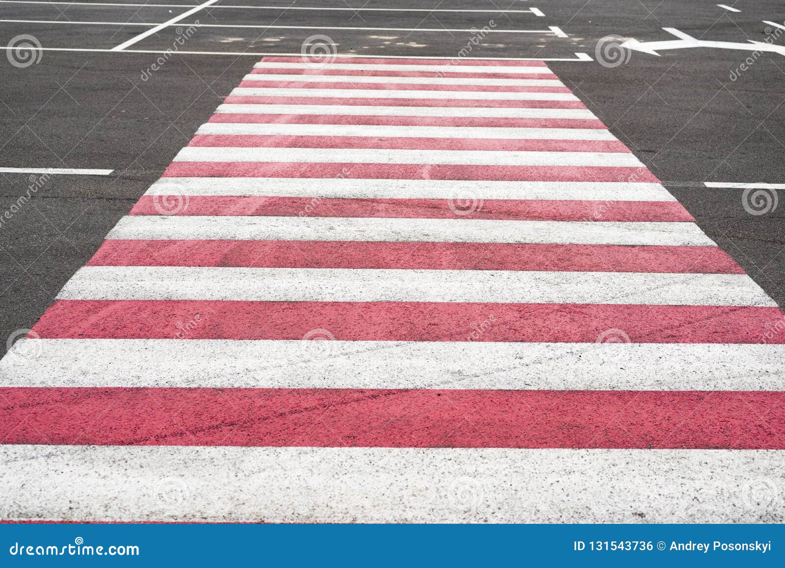 Marking of a Pedestrian Crossing on Asphalt Stock Photo - Image of road ...