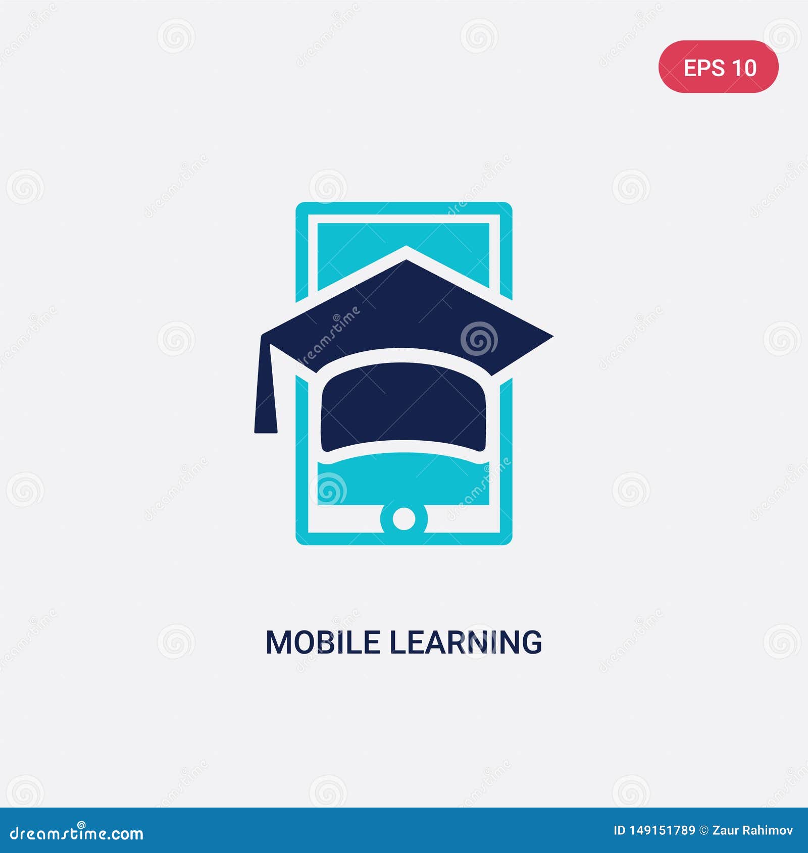 Mobile Learning Transparent Icon. Mobile Learning Symbol Design Cartoon ...