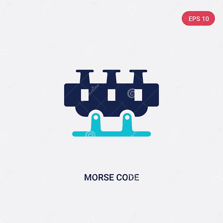 Two Color Morse Code Vector Icon from Communication Concept. Isolated ...