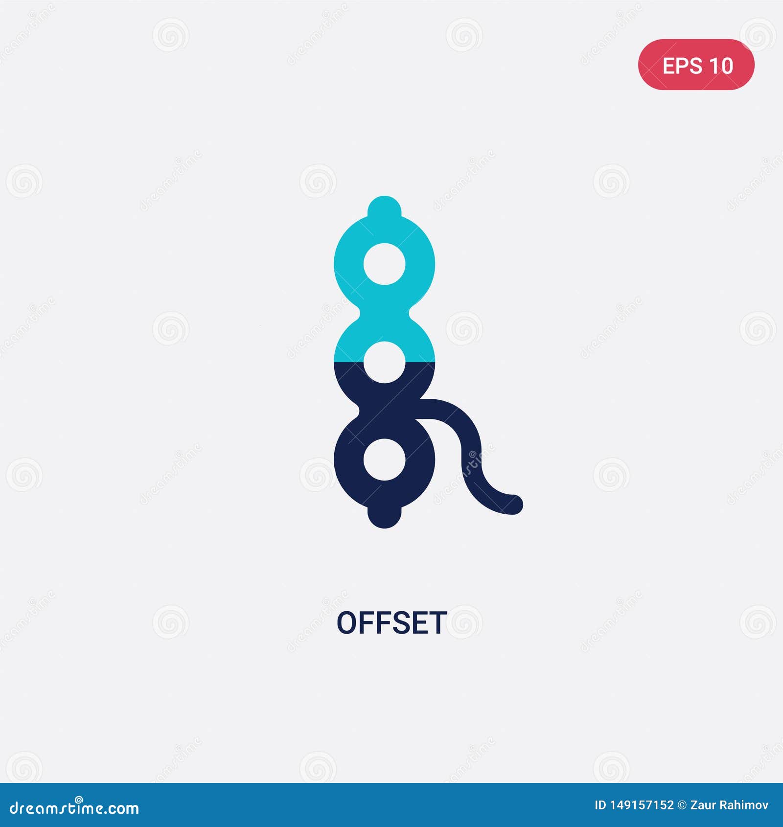 Offset Concept Vector Linear Icon Isolated On Transparent Background ...