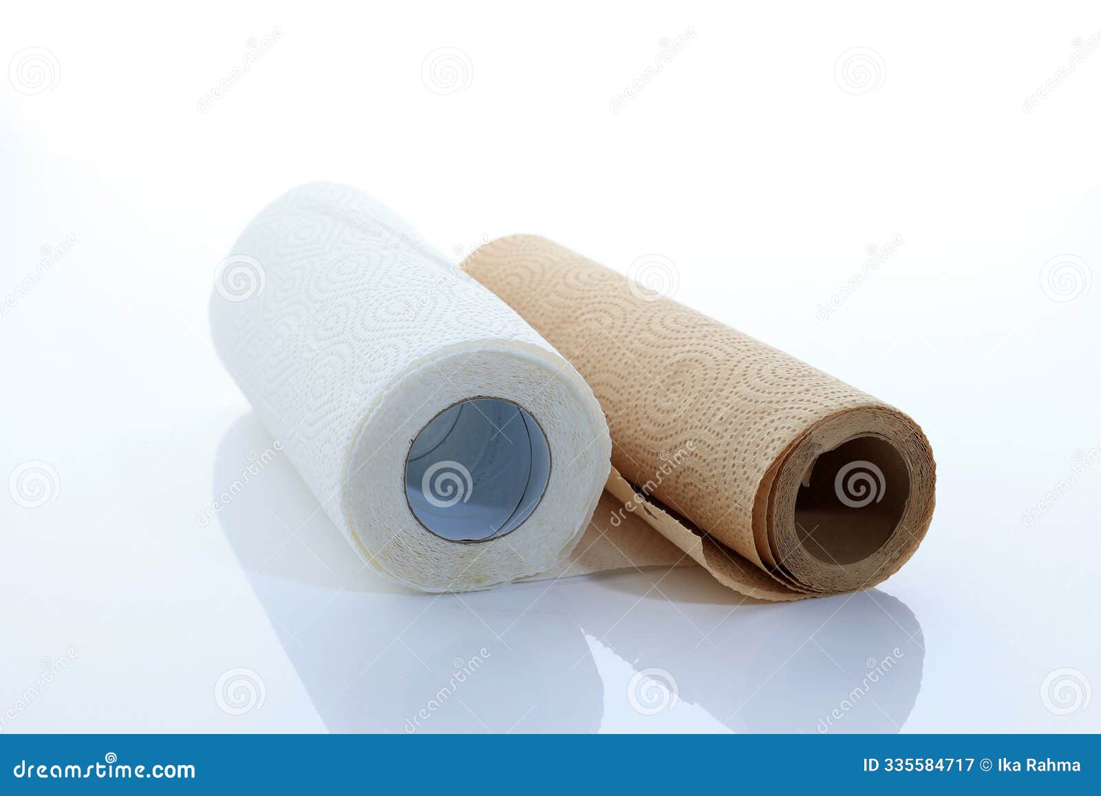 Two Color Paper Towel Kitchen Tissue Roll Stock Image - Image of ...