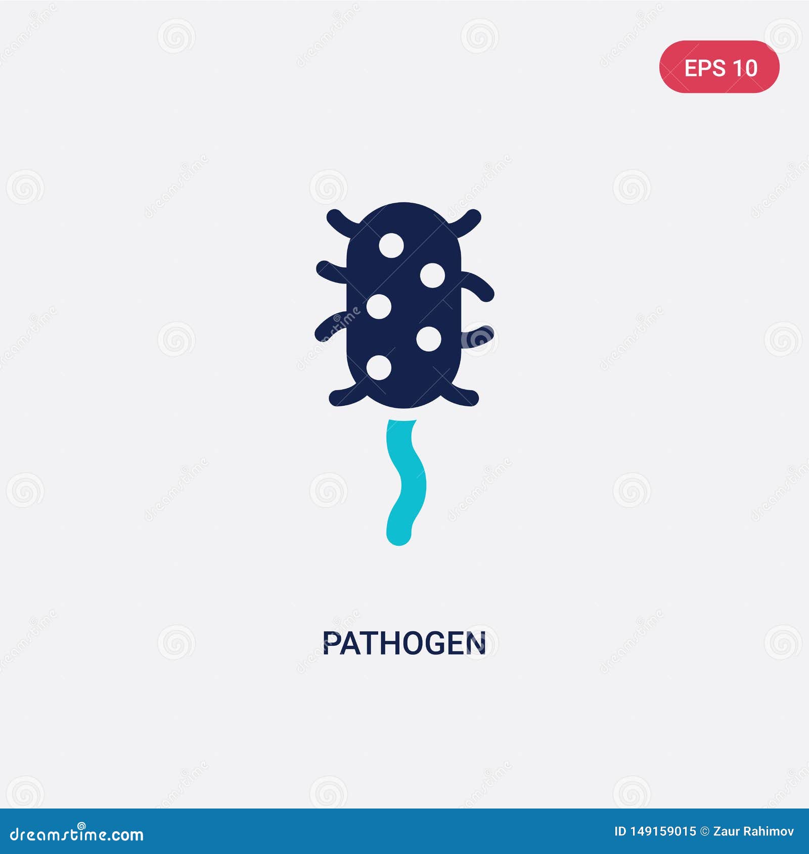 Two Color Pathogen Vector Icon from Hygiene Concept. Isolated Blue ...