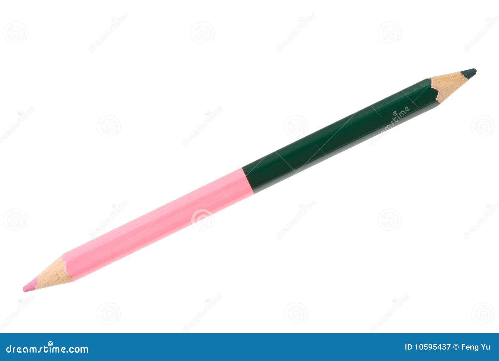 Two color pencil stock image. Image of pencil, creativity - 10595437