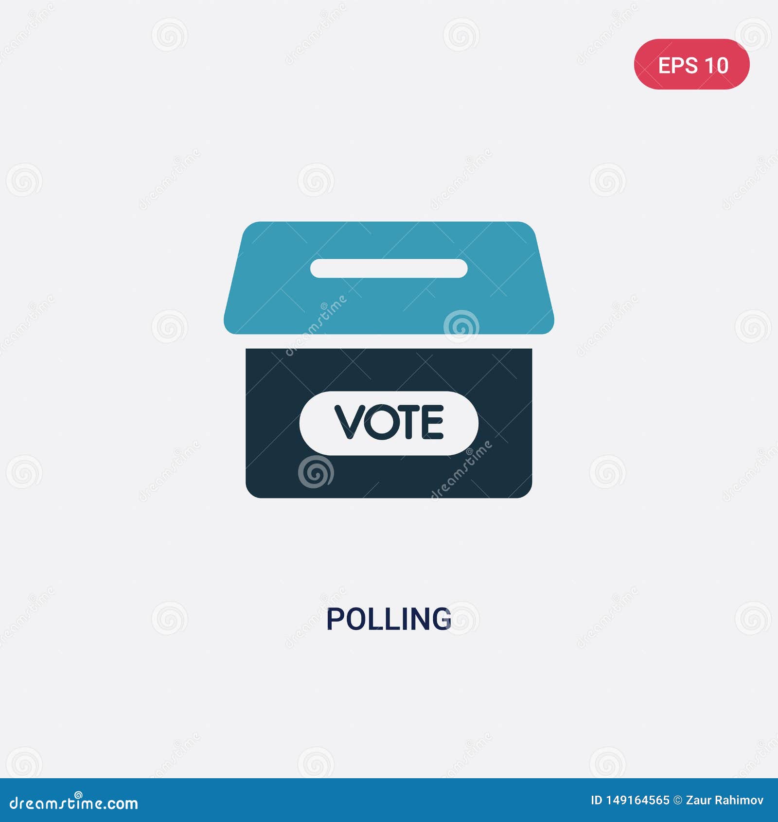 Two Color Polling Vector Icon from Seo and Web Concept. Isolated Blue ...