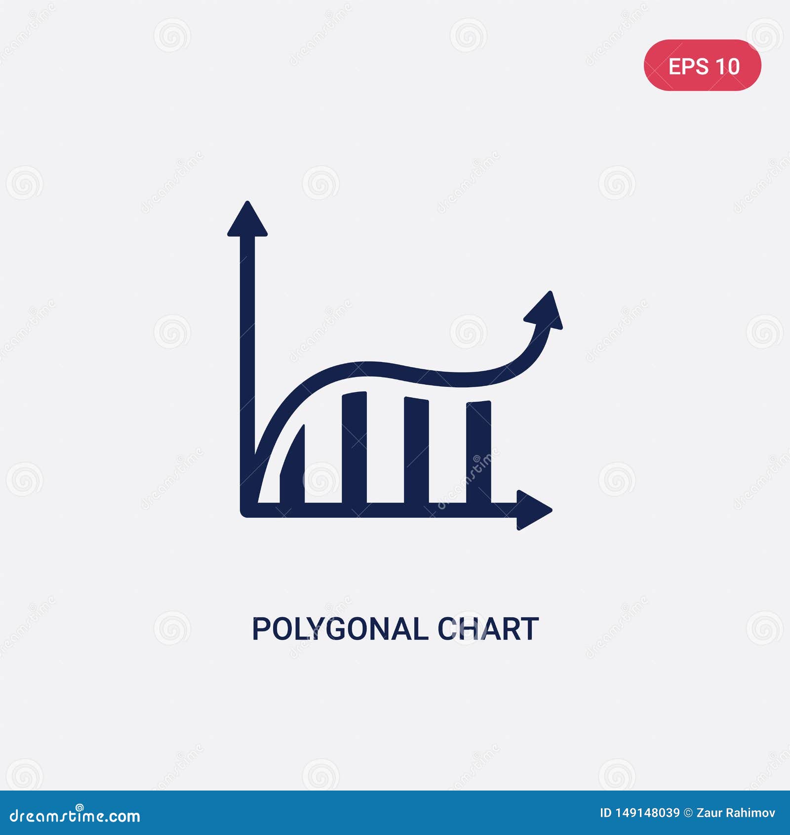 Two Color Polygonal Chart Vector Icon from Business and Analytics ...